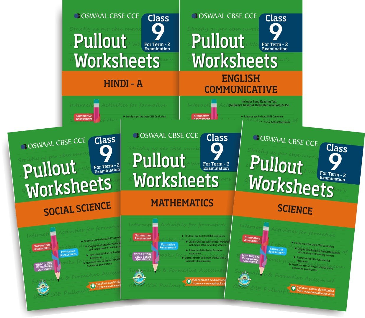 Oswaal CBSE CCE Pullout Worksheet Hindi A, English Communicative ...