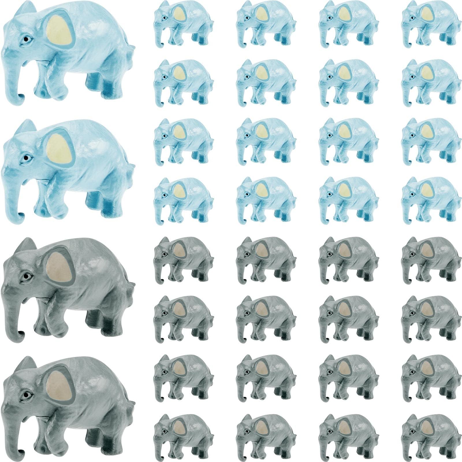 Amazon.com: XIHIRCD 60pcs Mini Elephant Figurines, Resin Miniature ...