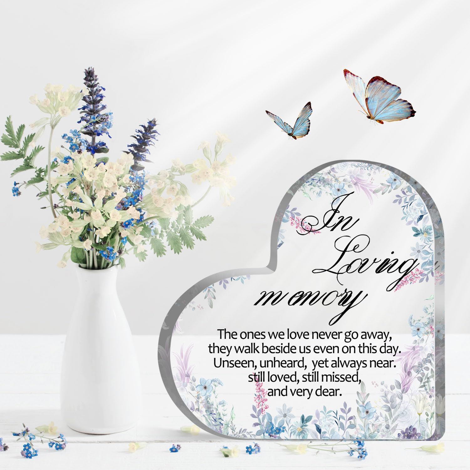 Snapklik.com : Sympathy Gifts For Loss Loved One, Heart Shape Acrylic ...