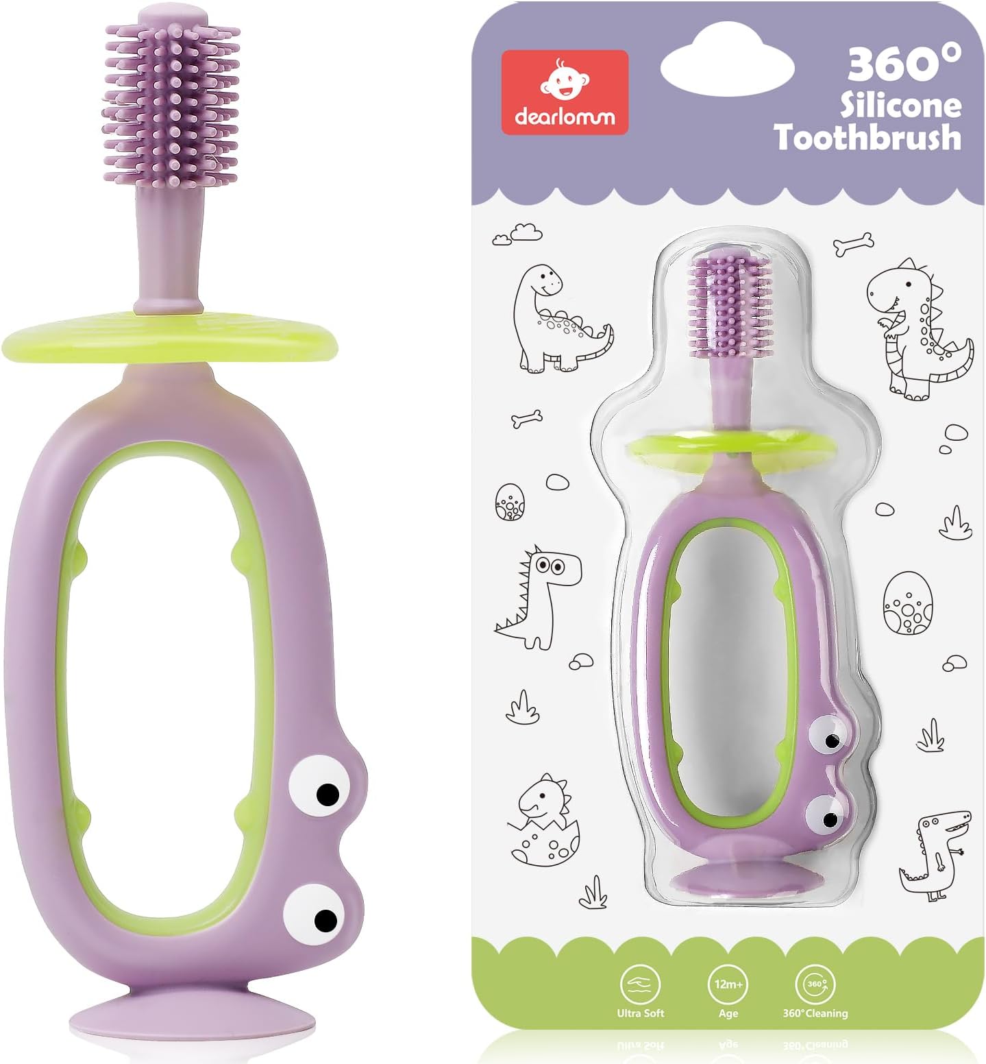Amazon.com: PandaEar Baby Finger Toothbrush Silicone Toothbrush Pink ...