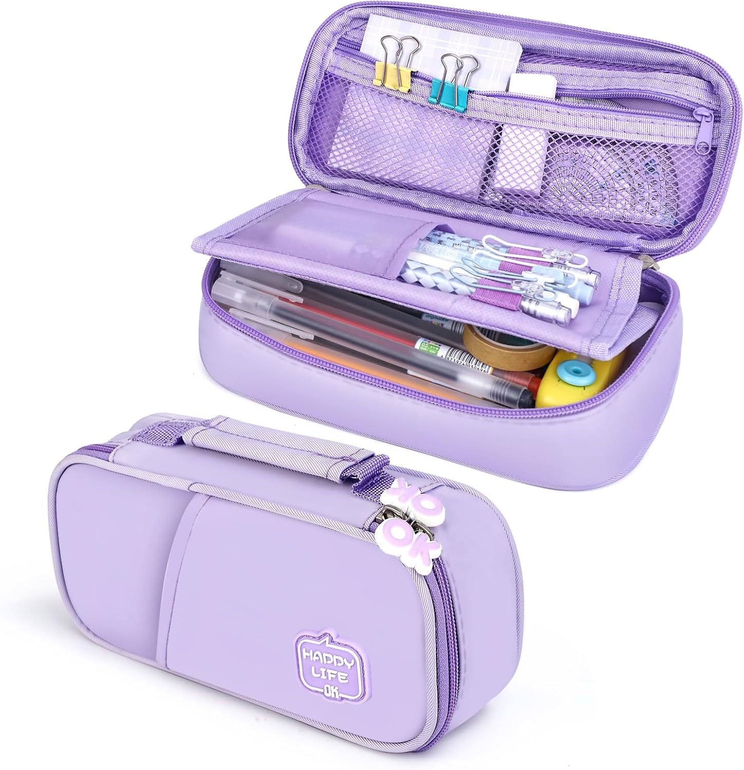 Amazon.com: Teackbd Purple Pencil Case Pouch Bag,Large Capacity Pencil ...