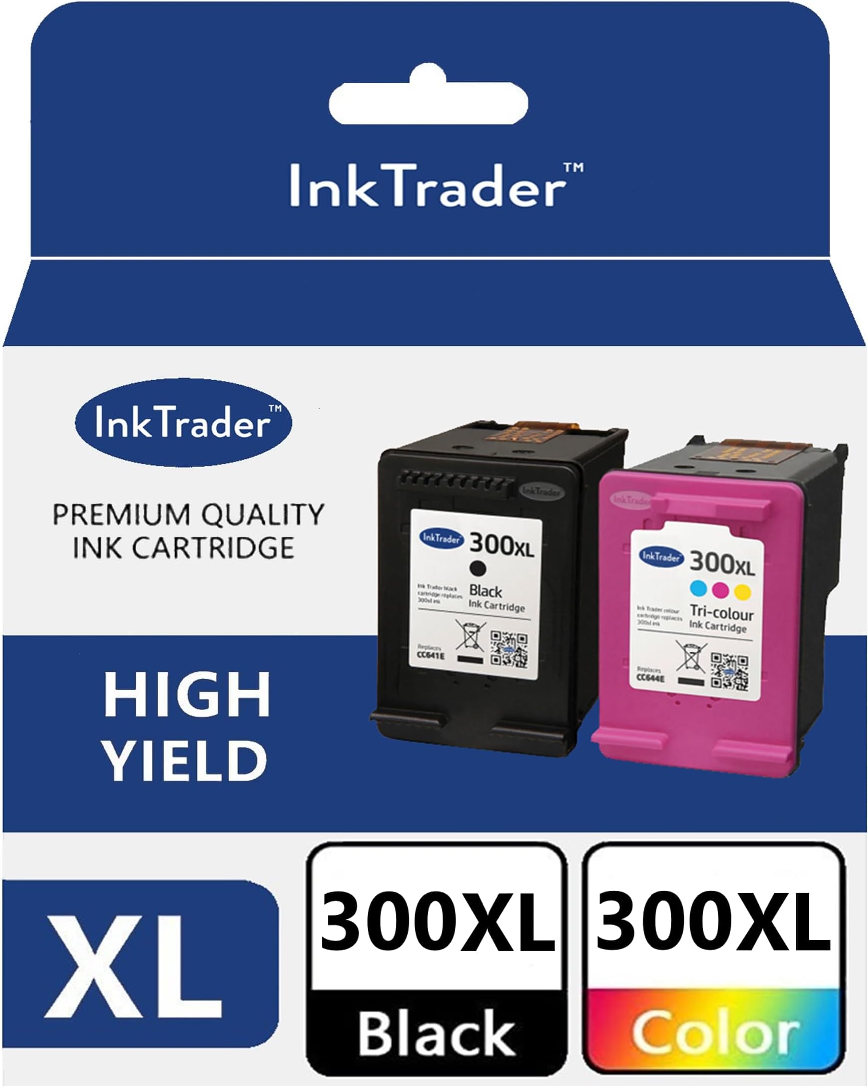 300 XL Black & Colour Ink Cartridge Replacements For HP 300 HP DeskJet ...