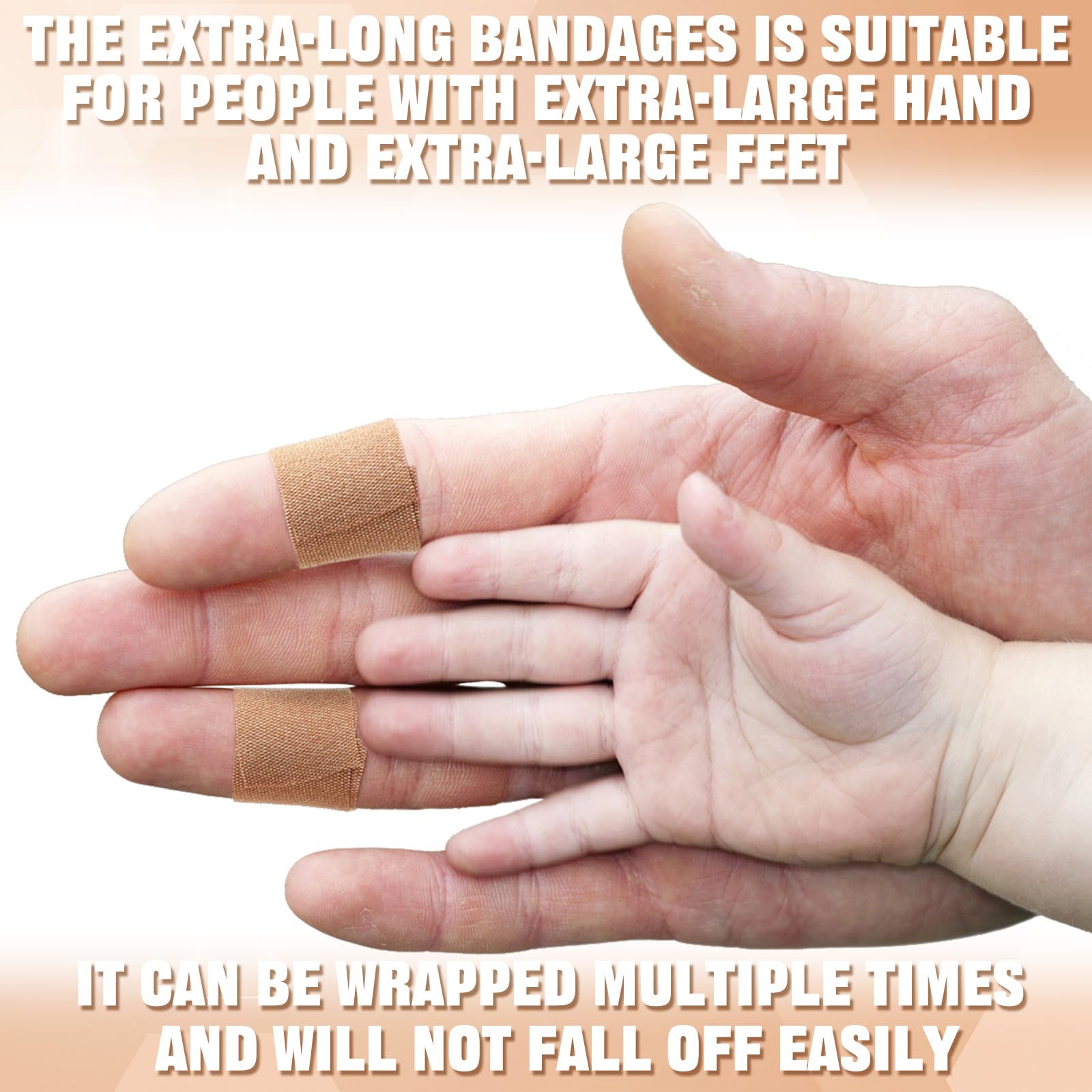 Snapklik.com : Threlaco 120 Pcs Extra Long Flexible Fabric Bandages, 4. ...