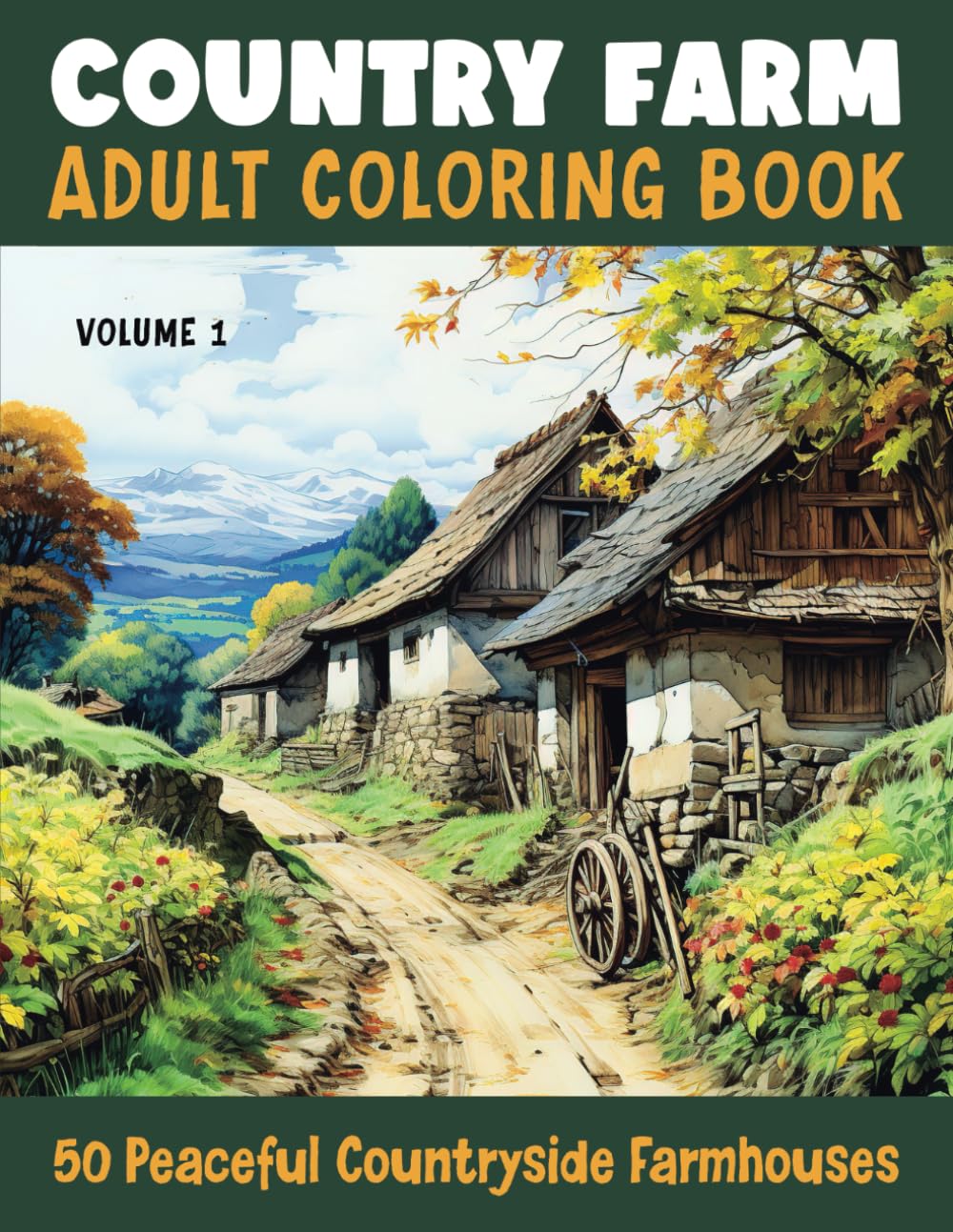Amazon.com: Country Farm Adult Coloring Book - Volume 1: 50 Pages of ...