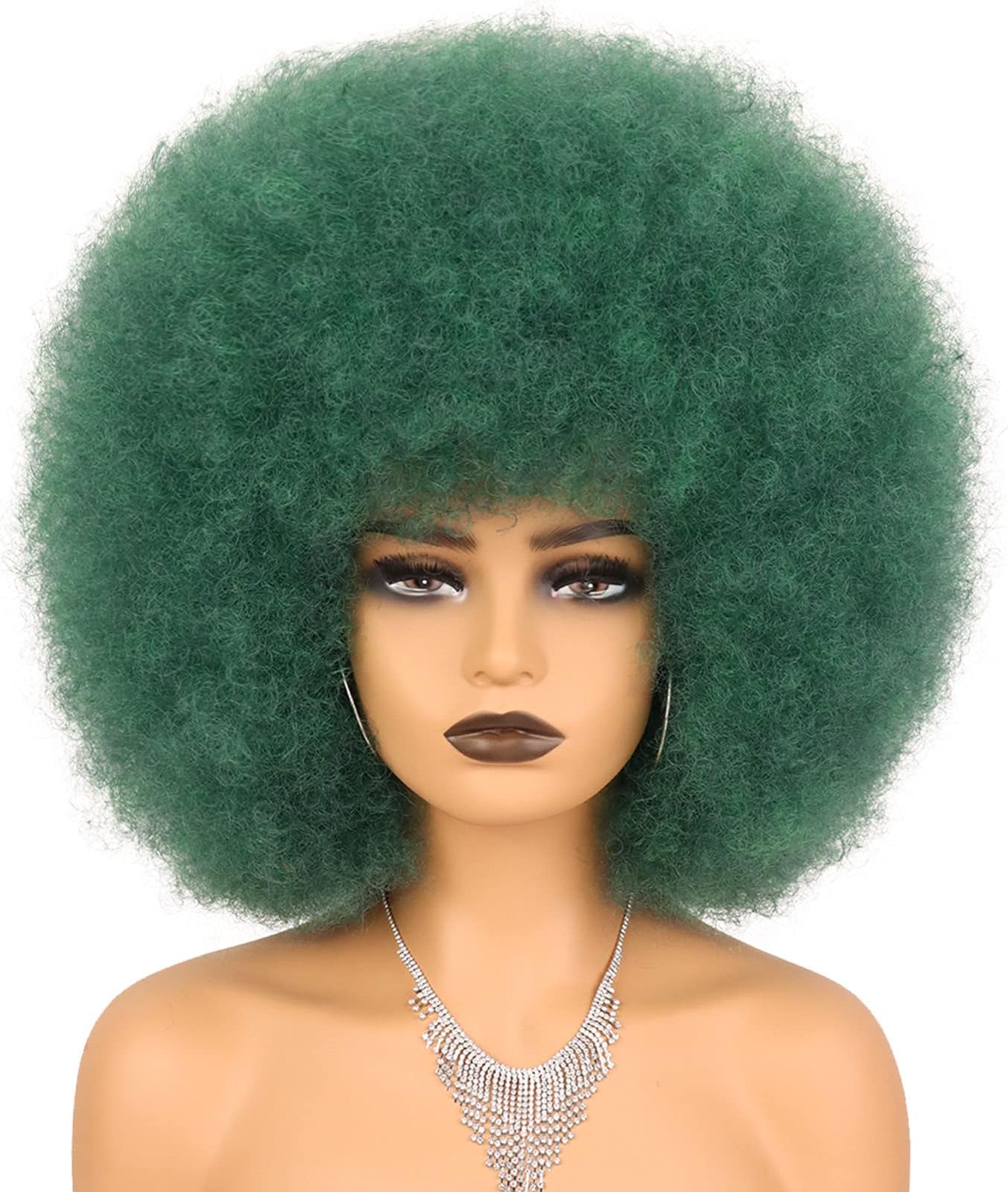 Amazon.com : DZtineke Afro Wigs for Black Women 10 inch Afro Curly Wig ...