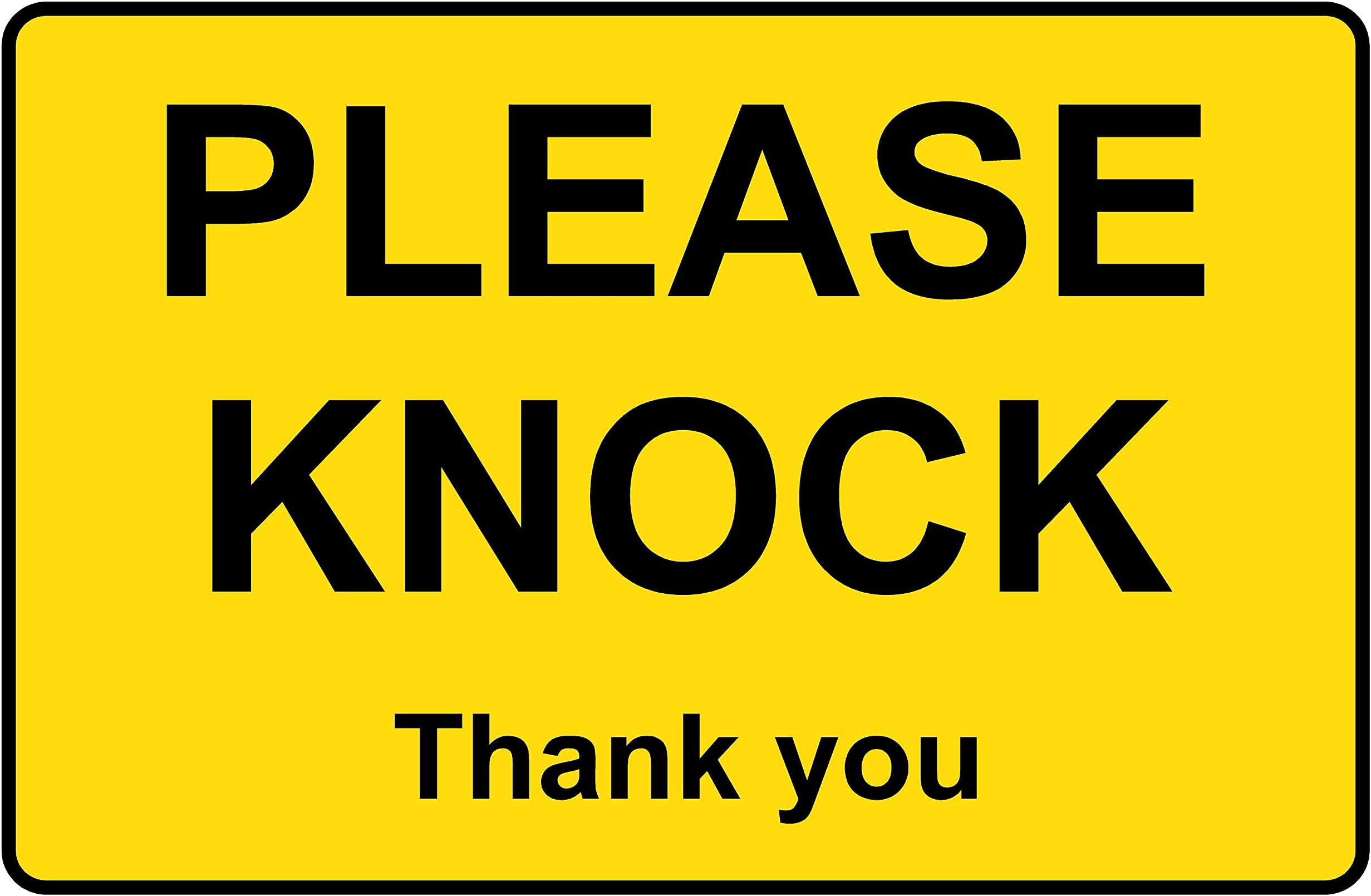 Please knock before entering privacy safety sign - 1.2mm Rigid plastic ...