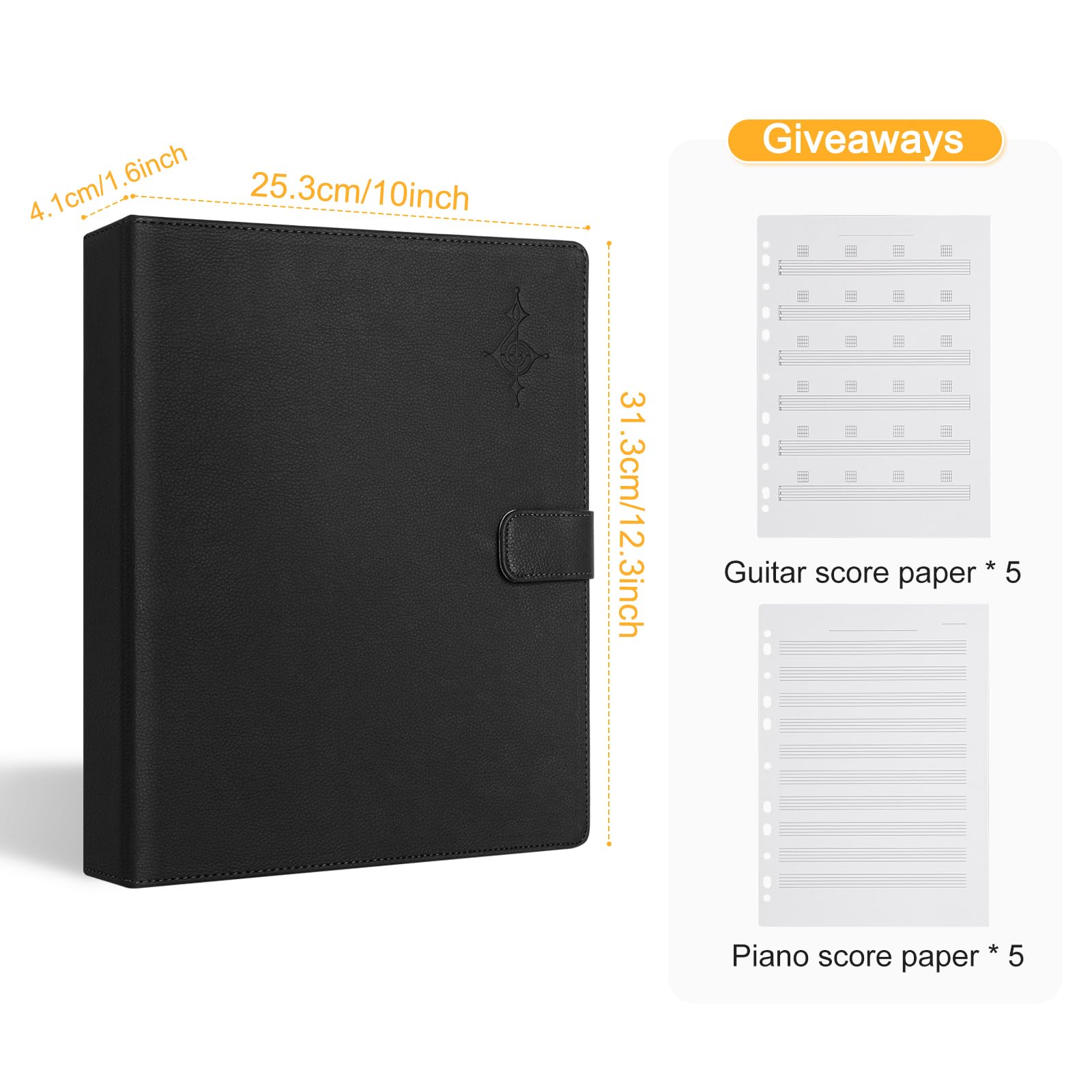 Snapklik.com : Rockhouse Piano Sheet Music Folder, 3 Ring Binder ...
