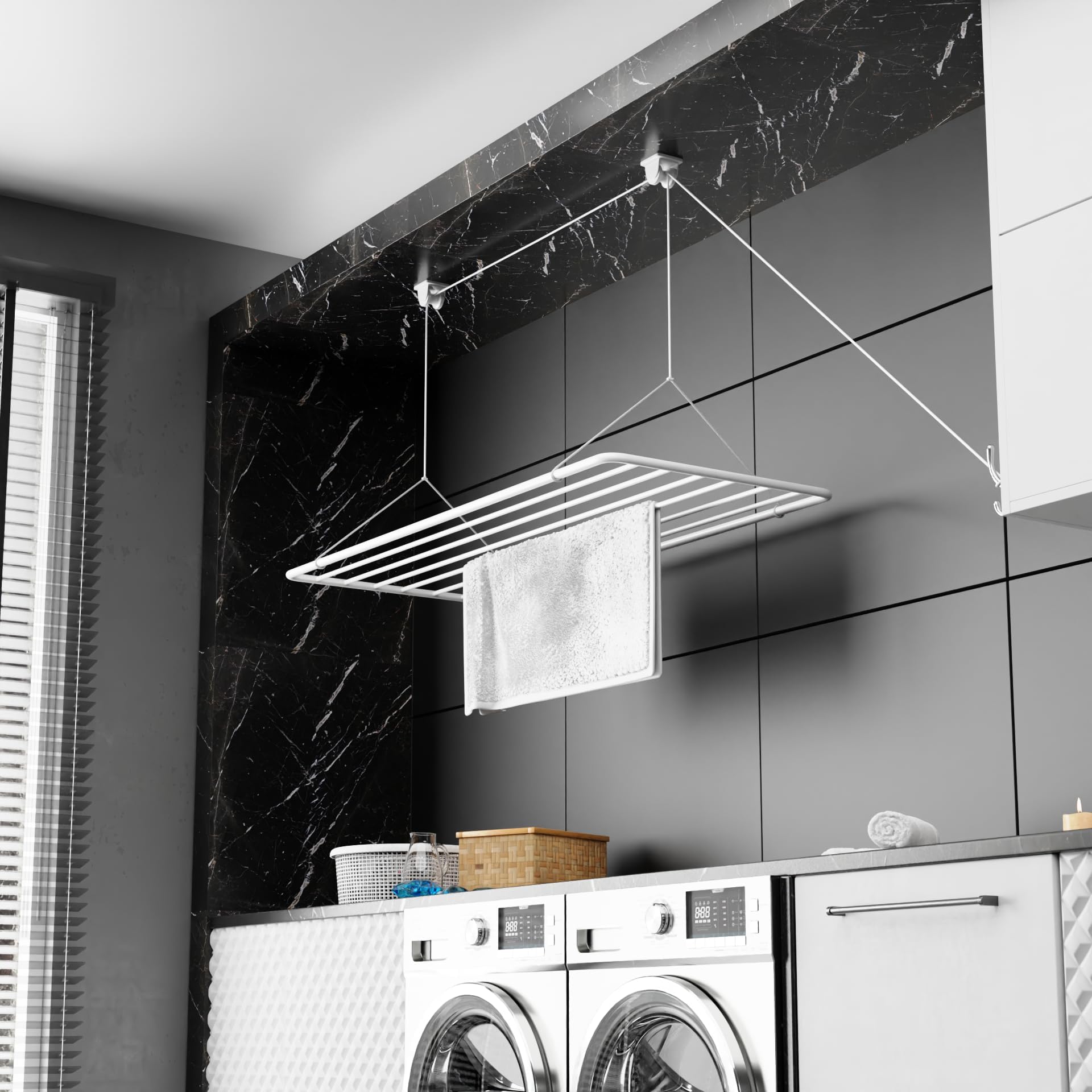 Erica Ceiling Airer 140x50cm - Ceiling Clothes Drying Rack - Laundry ...