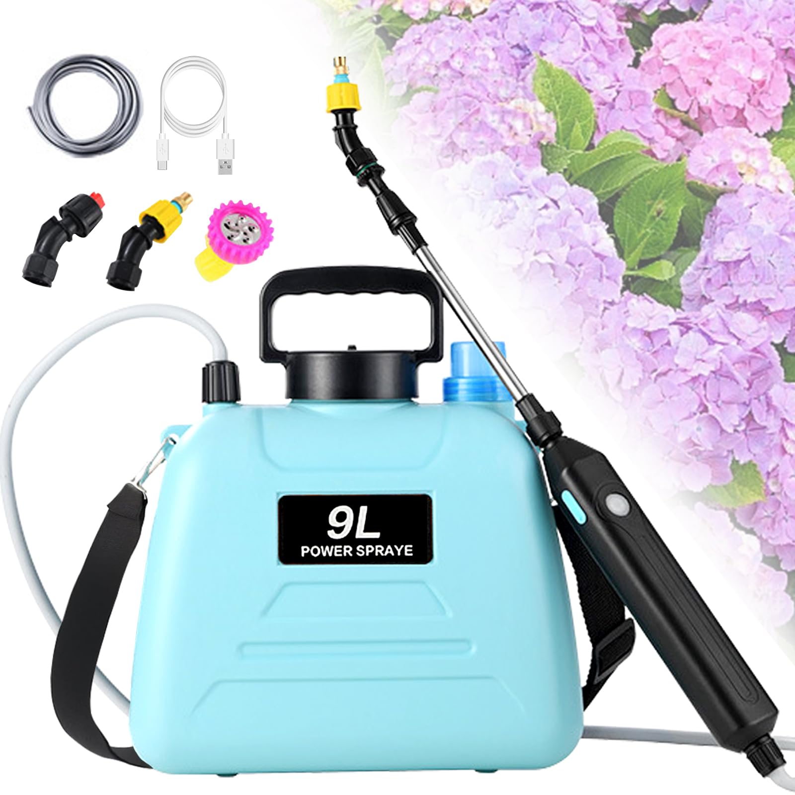 Snapklik.com : Battery Powered Sprayer 2.4 Gallon, 2025 Upgraded ...