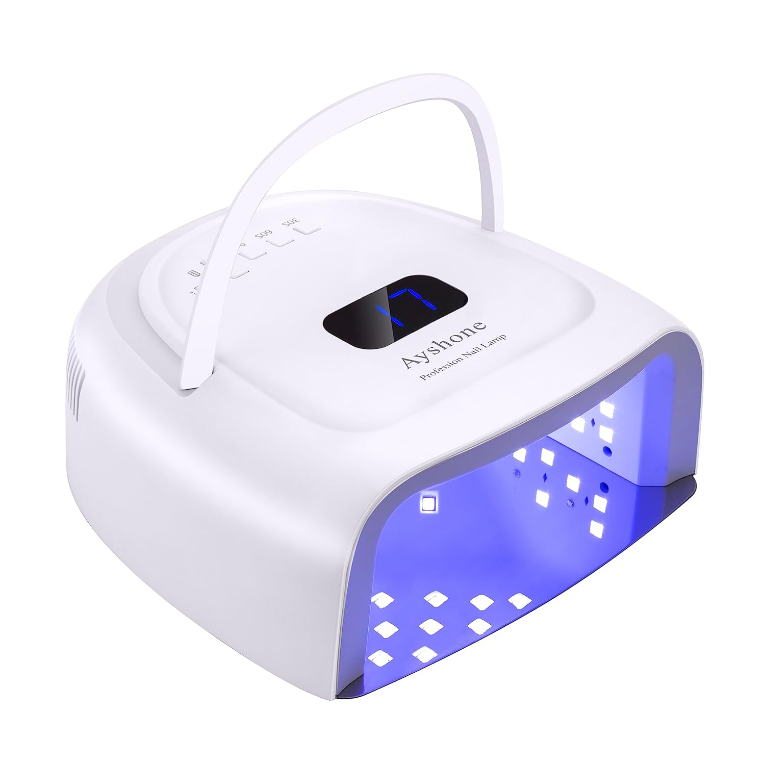 Amazon.com : Ayshone Rechargeable LED Gel Nail Lamp,60W Cordless UV Led ...