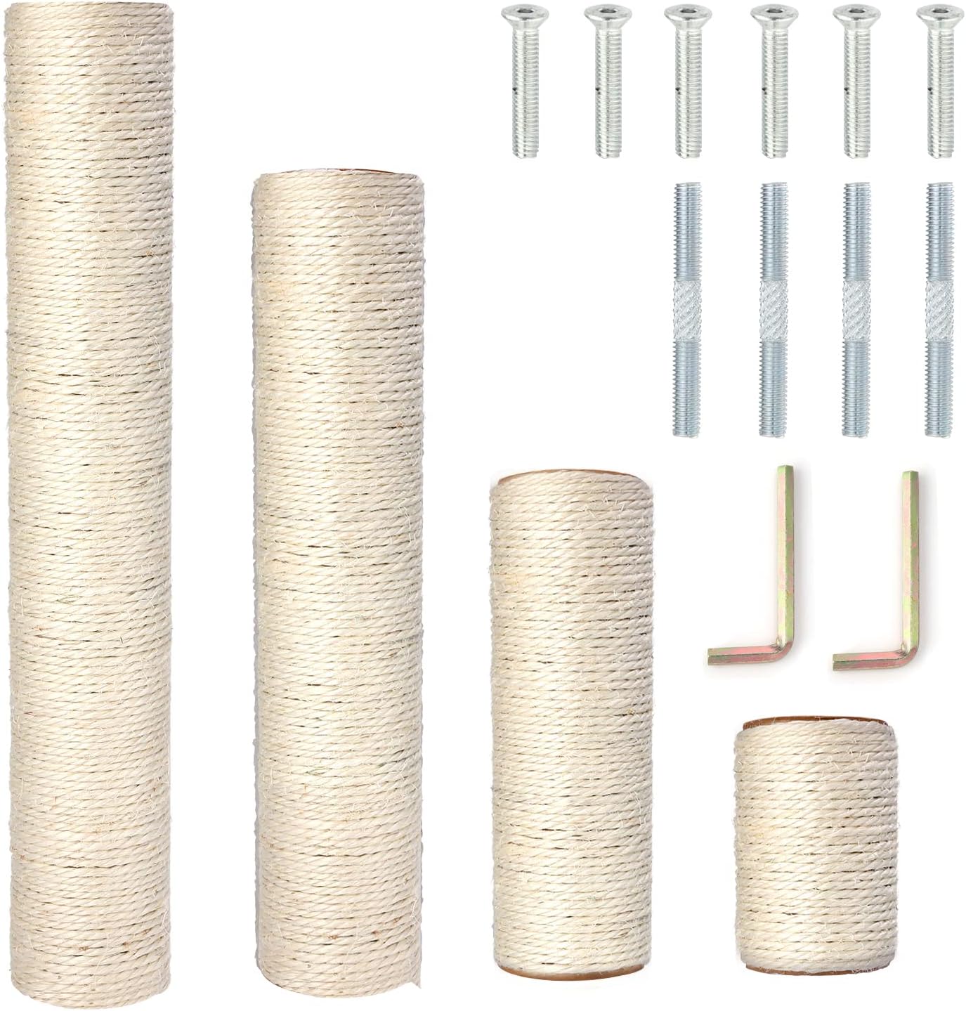PowerKing Natural Sisal Replacement Scratching Post, 4 Pieces M8 Cat ...