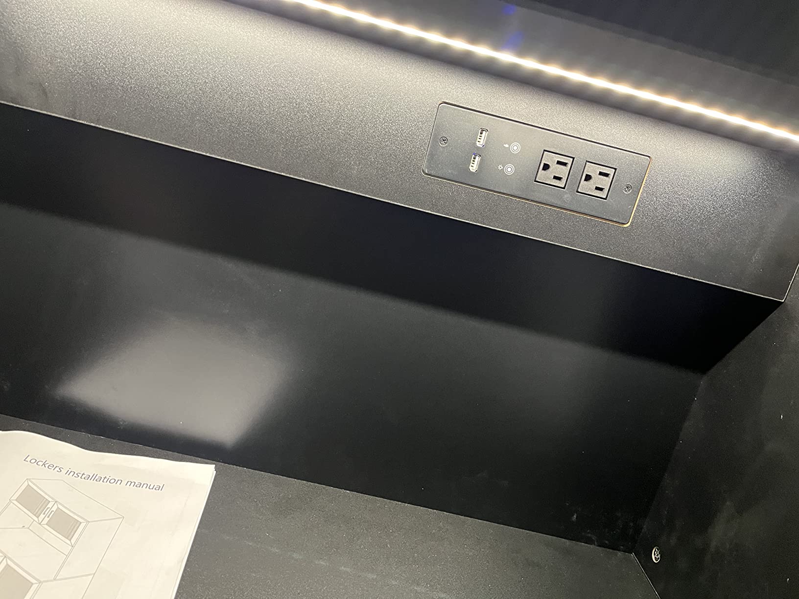 $42/mo - Finance LVSOMT 67" LED Storage Cabinet with Charging Station ...