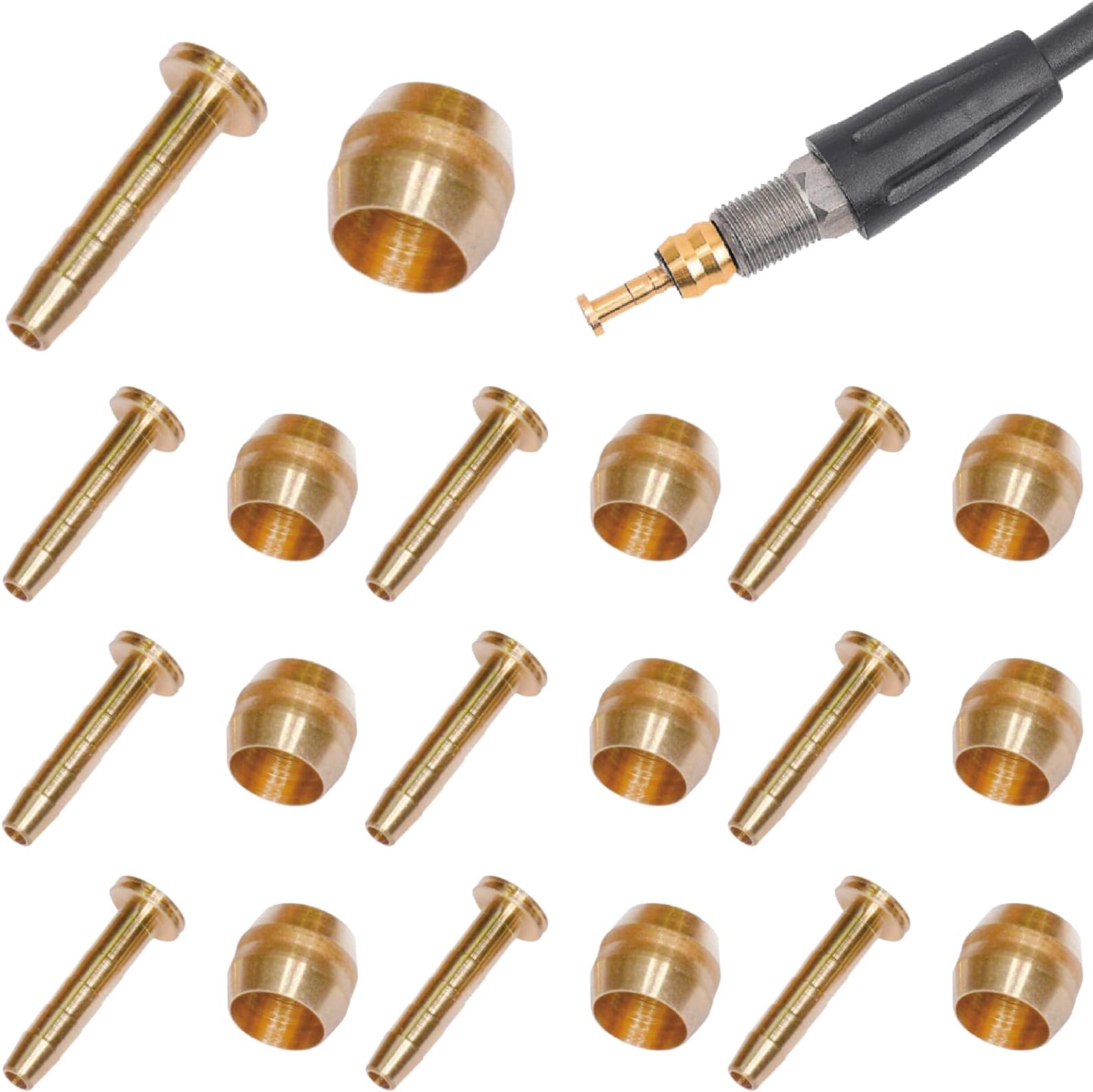 Amazon.com: VANSIHO (10 set) Bicycle Brake Olive and Brass Insert Kit ...