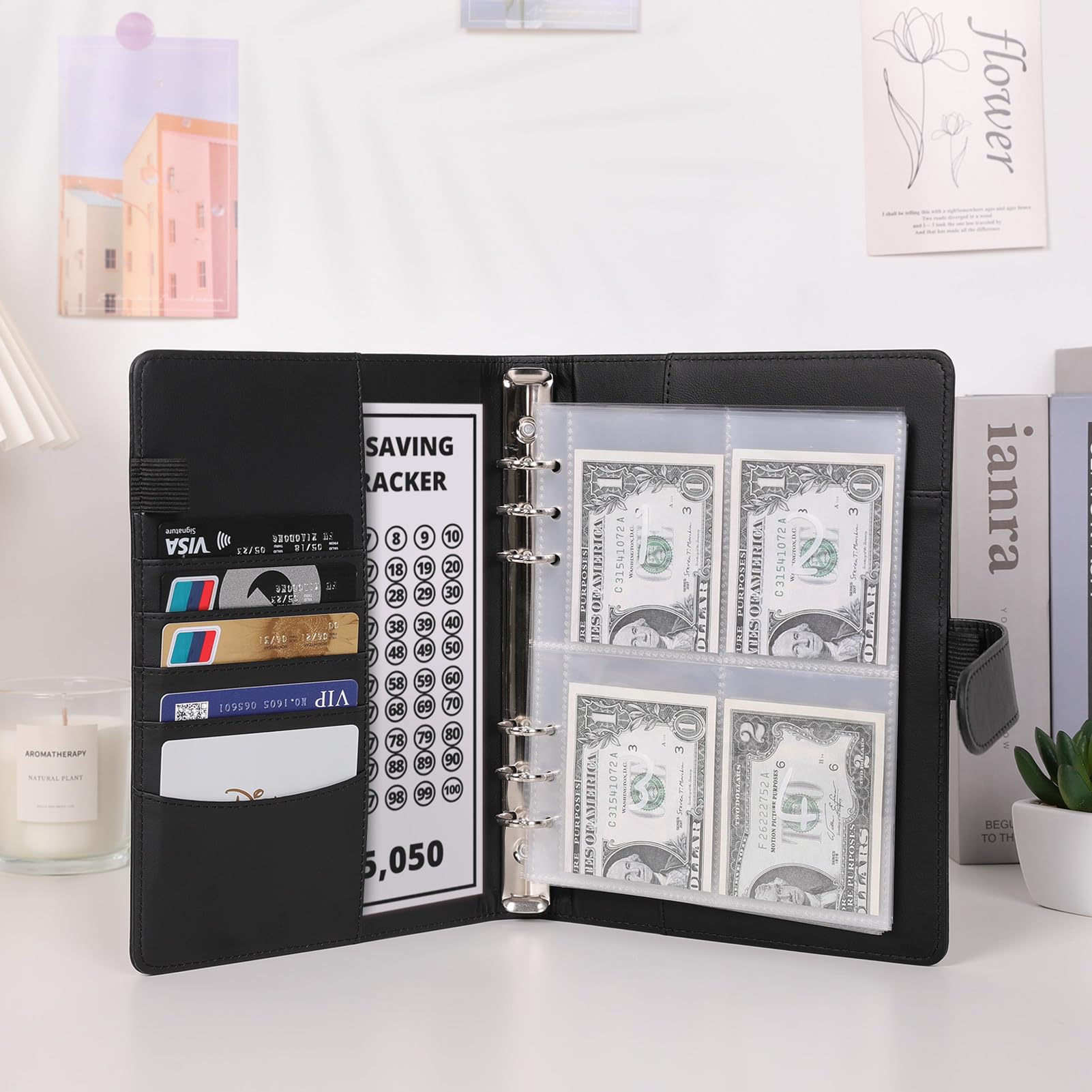 Snapklik.com : SKYDUE 100 Envelopes Money Savin Challenge Binder, A5 ...