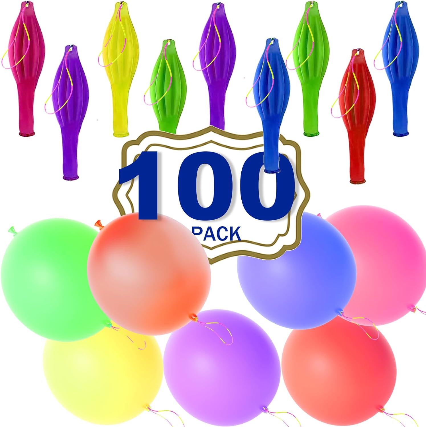 Amazon.com: 100 pack Punch Balloons heavy duty/bulk party favors / 18 ...