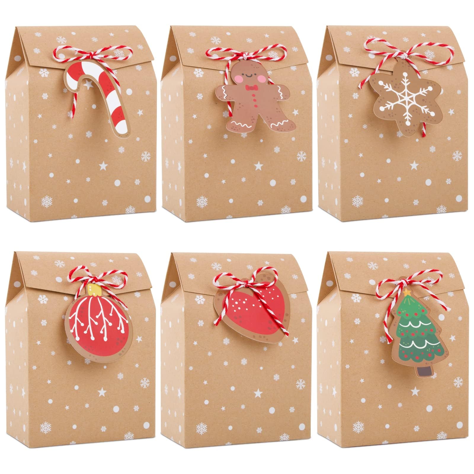 24pcs Small Christmas Boxes for Gift Favor Boxes Xmas Sweet Party Treat ...
