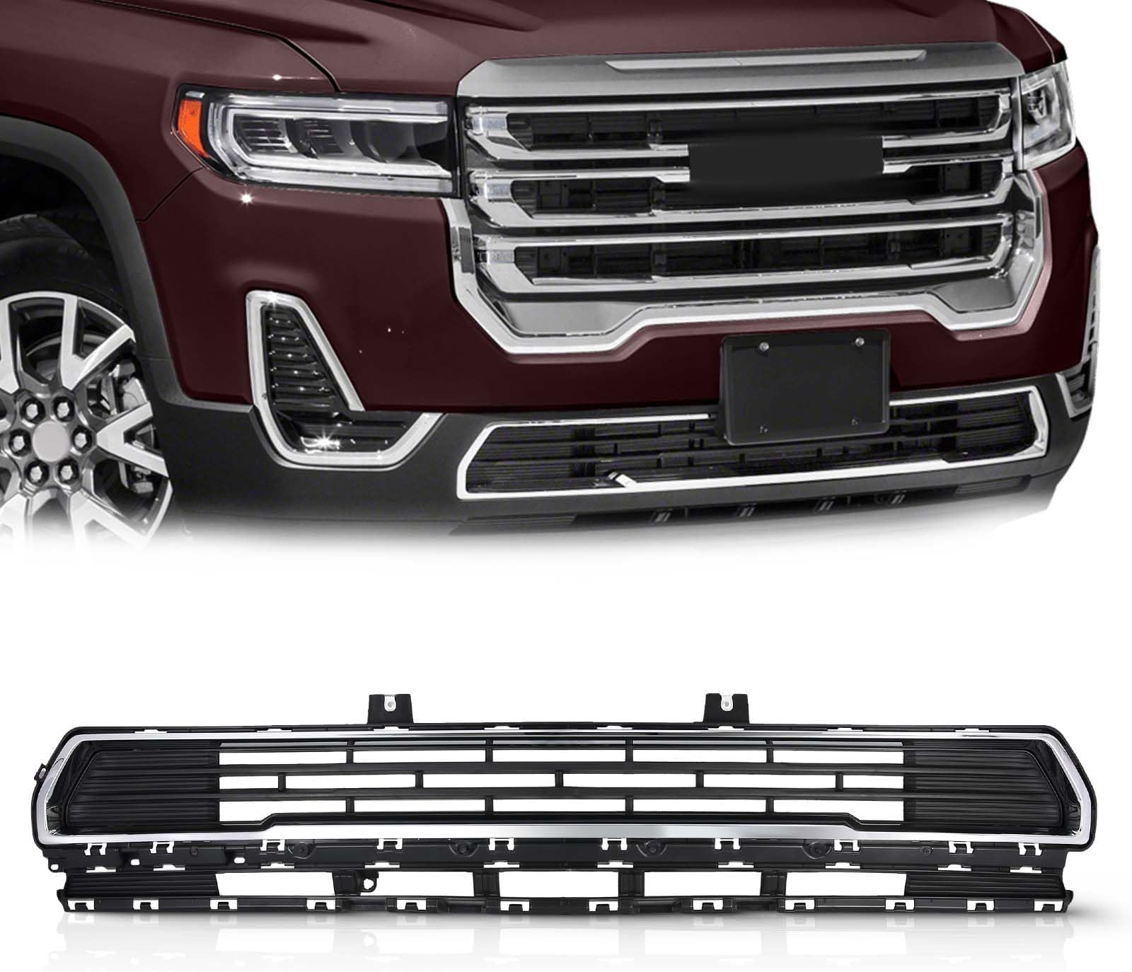 Amazon.com: Partzer For 2020 2021 2022 GMC Acadia Front Bumper Grille ...