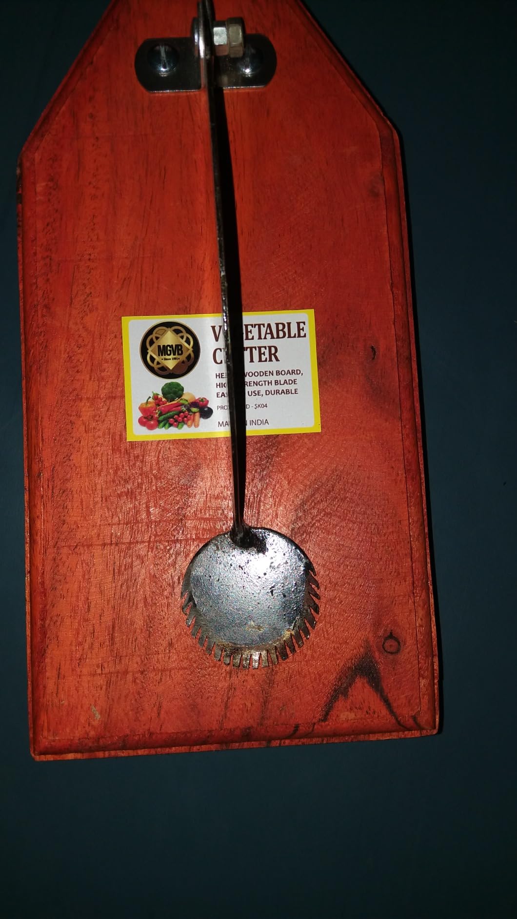 Buy MGVB Heavy Wooden Vegetable Cutter/Vili/Pahsul/Darati/Boti ...