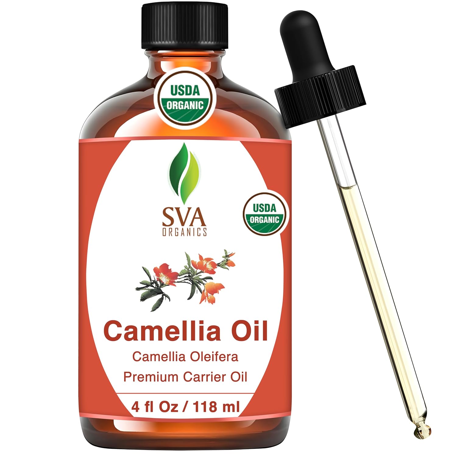 Amazon.com: SVA Camellia Seed Oil Organic - 4 Fl Oz – 100% Natural Cold ...