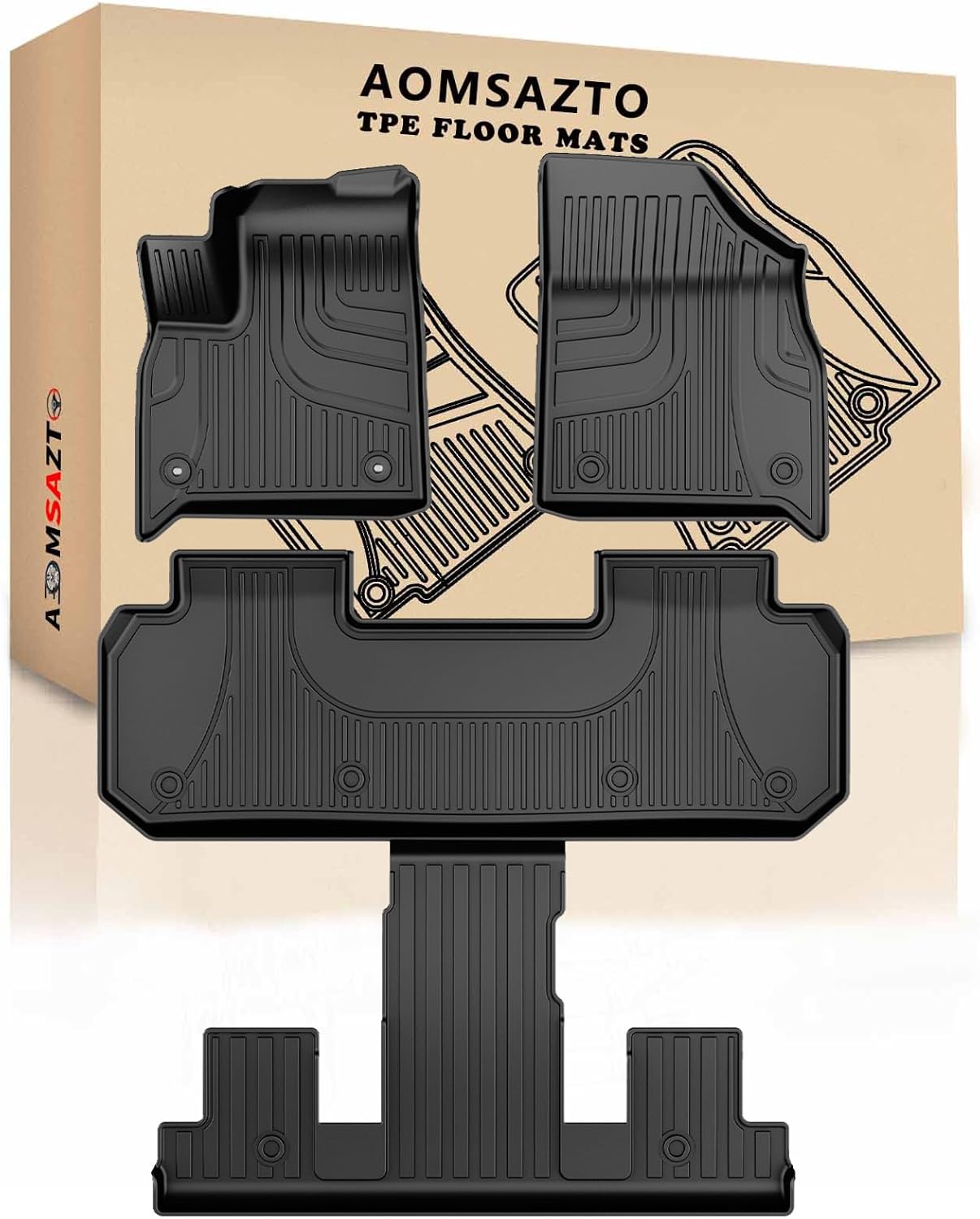 Amazon.com: AOMSAZTO Floor Mats for 2018-2024 Chevy Traverse with 2nd ...