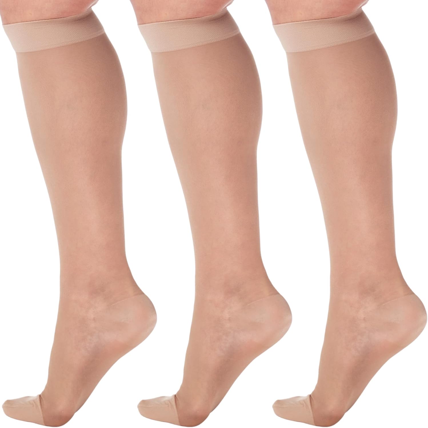 Amazon.com: (3 Pairs) Made in USA - Plus Size Compression Stockings for ...