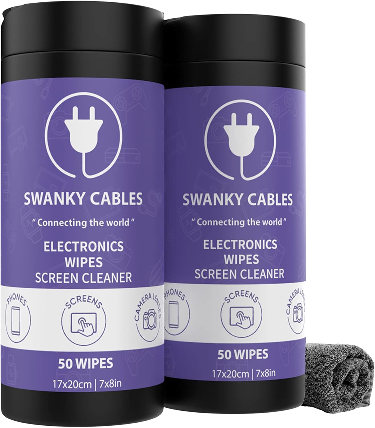 Amazon.com: Swanky Cables Screen Cleaner Wipes: Electronic Wipes for ...