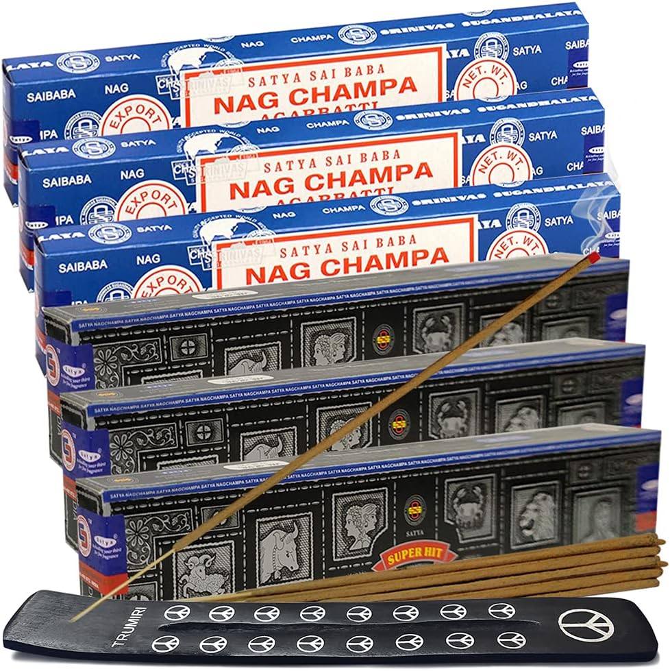 Amazon.com: Satya Sai Baba Nag Champa Incense Sticks, 100-gram (Pack of ...