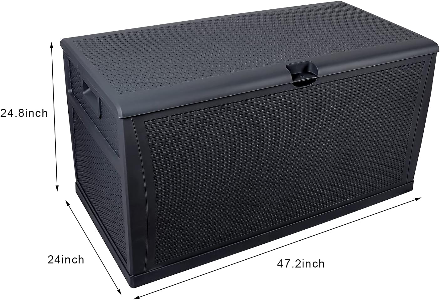 SEALAMB Caja grande de almacenamiento al aire libre de 120 galones ...