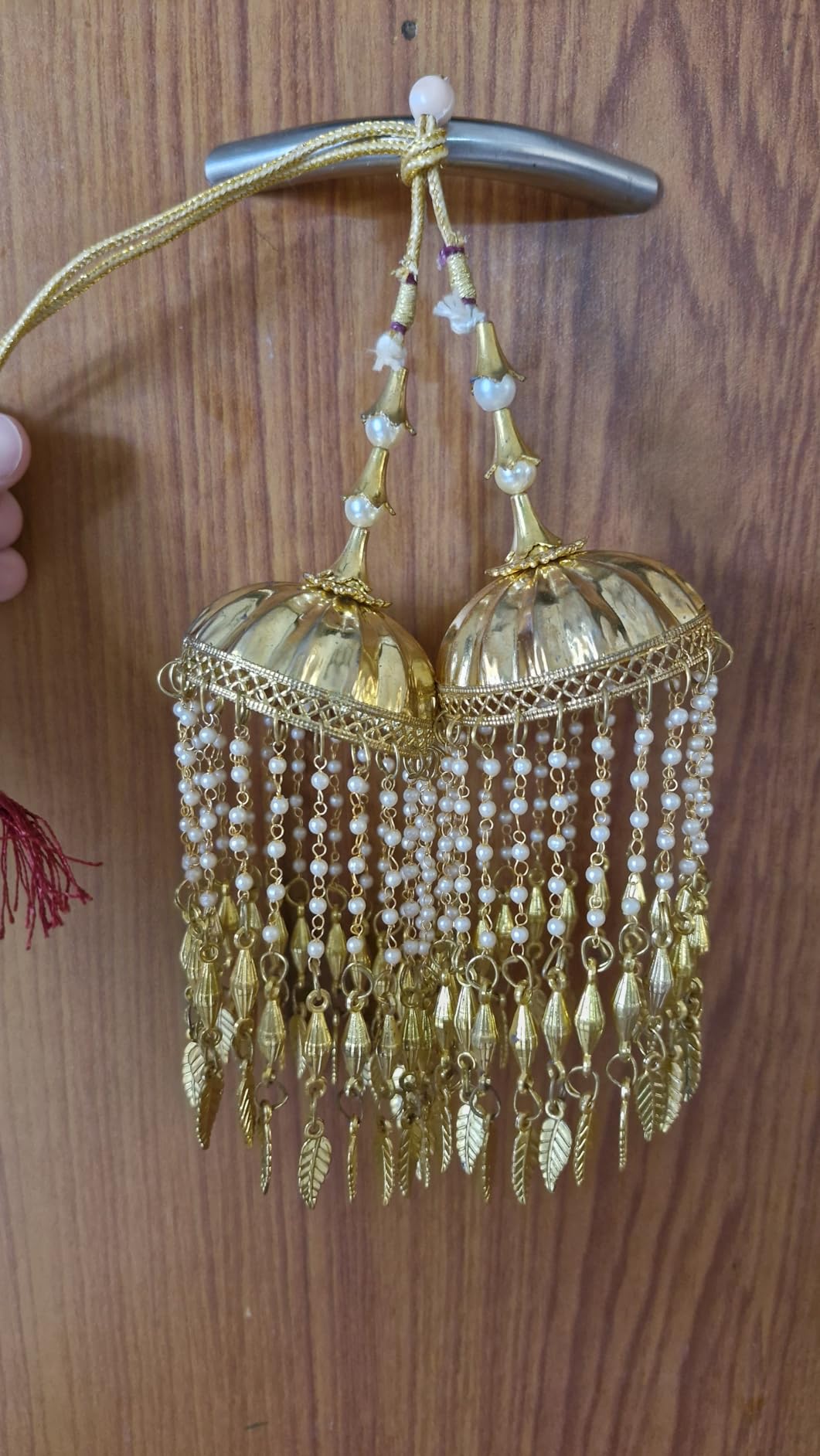 Buy Geetanjali Crafts Handmade Kalira (Red & Gold) Pair/kalere/Kalire ...