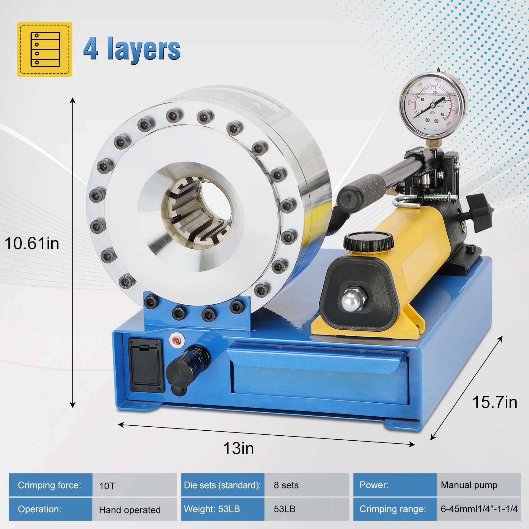 Snapklik.com : High Pressure Hydraulic Hose Line Crimping Tool
