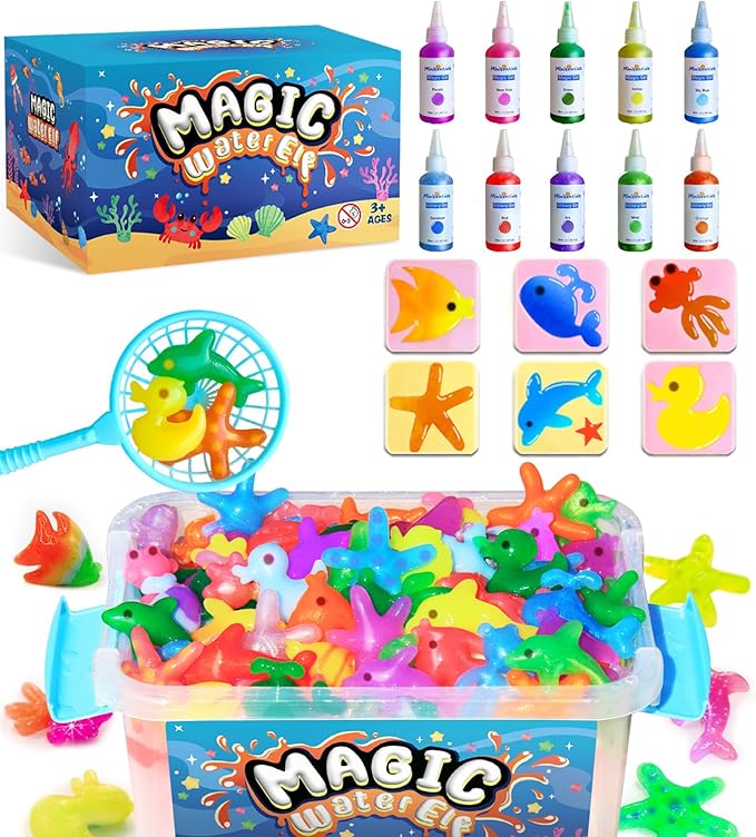 Amazon.com: Magic Water Elf Toy Kit - Aqua Art Water Fairy Gel Kit for ...