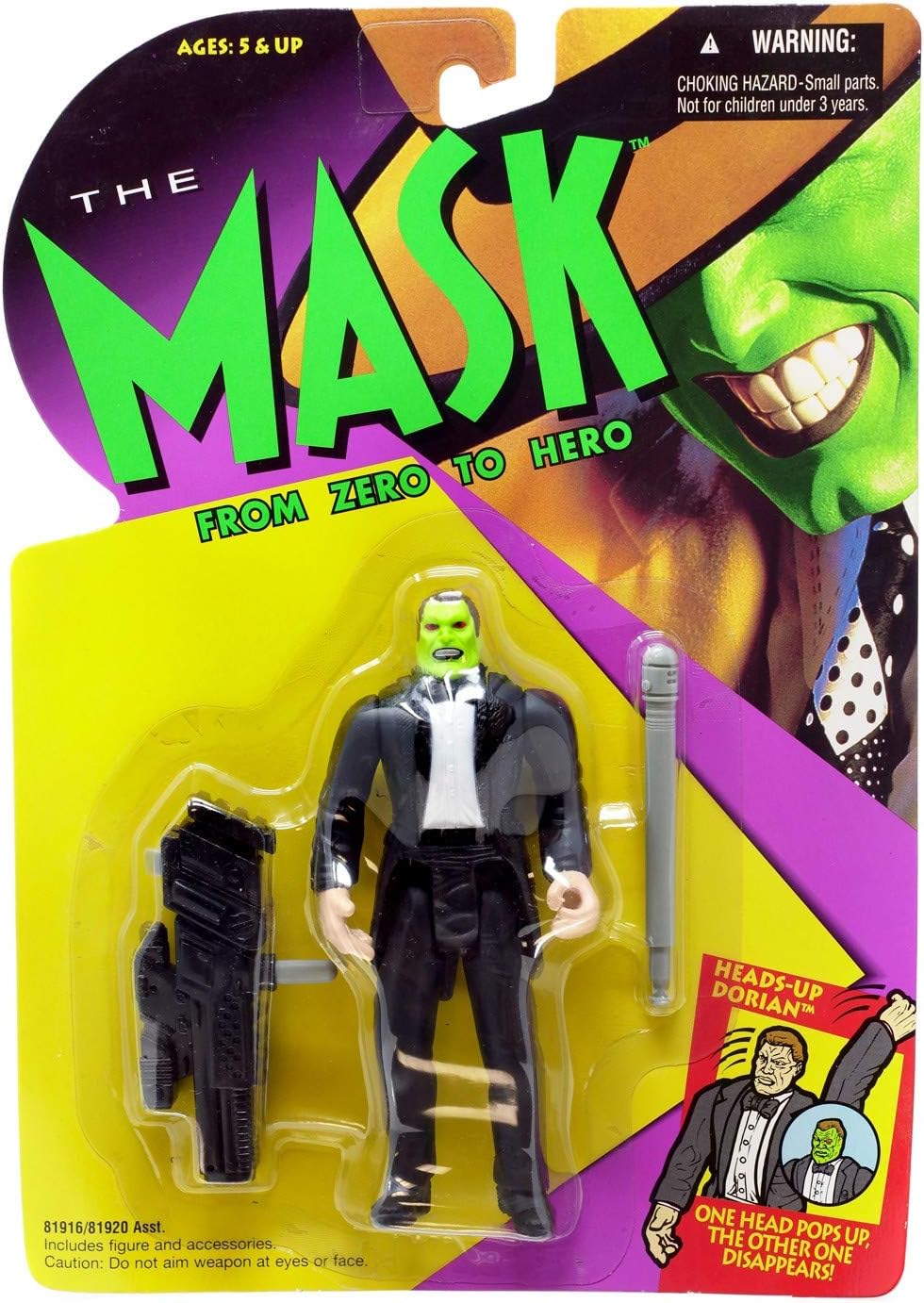 The Mask 5" Peter Greene as Heads-Up Dorian Action Figure Movie: From ...