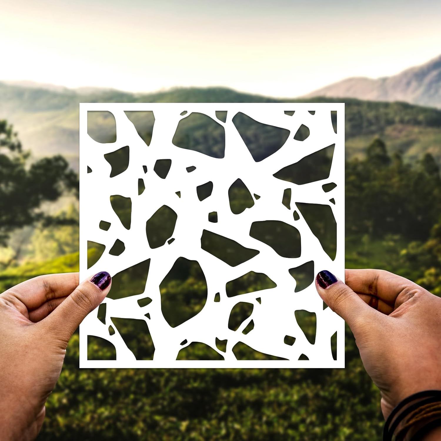 Amazon.com: Stone Large Stencils for Painting Wall,Concrete Stencils ...