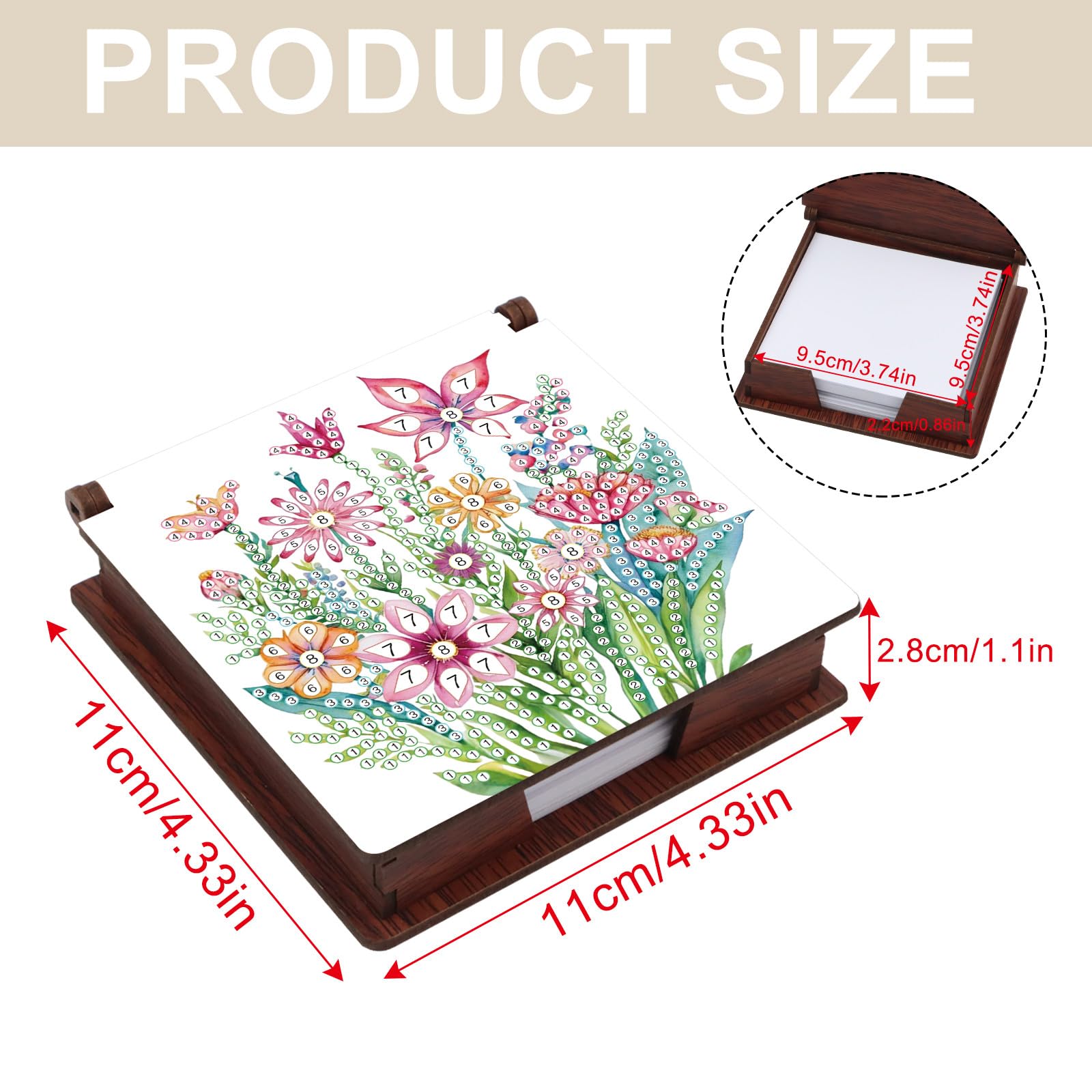 Diamond Note Box Message Paper Storage Box DIY Diamond Note Storage Box ...