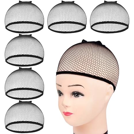 Amazon.com: Wig Caps,MORGLES 6pcs Mesh Net Wig Caps Weaving Hair Net ...