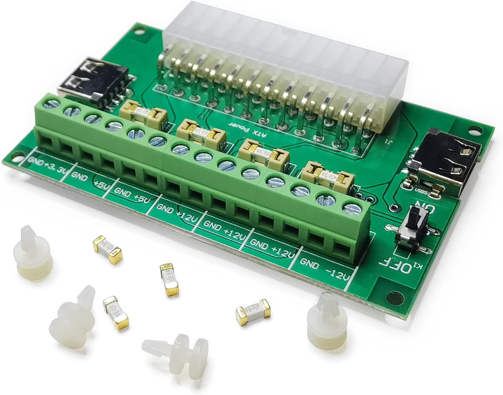 Amazon.com: PSU Breakout Board ATX Power Supply DC 12V 5V 3.3V Splitter ...