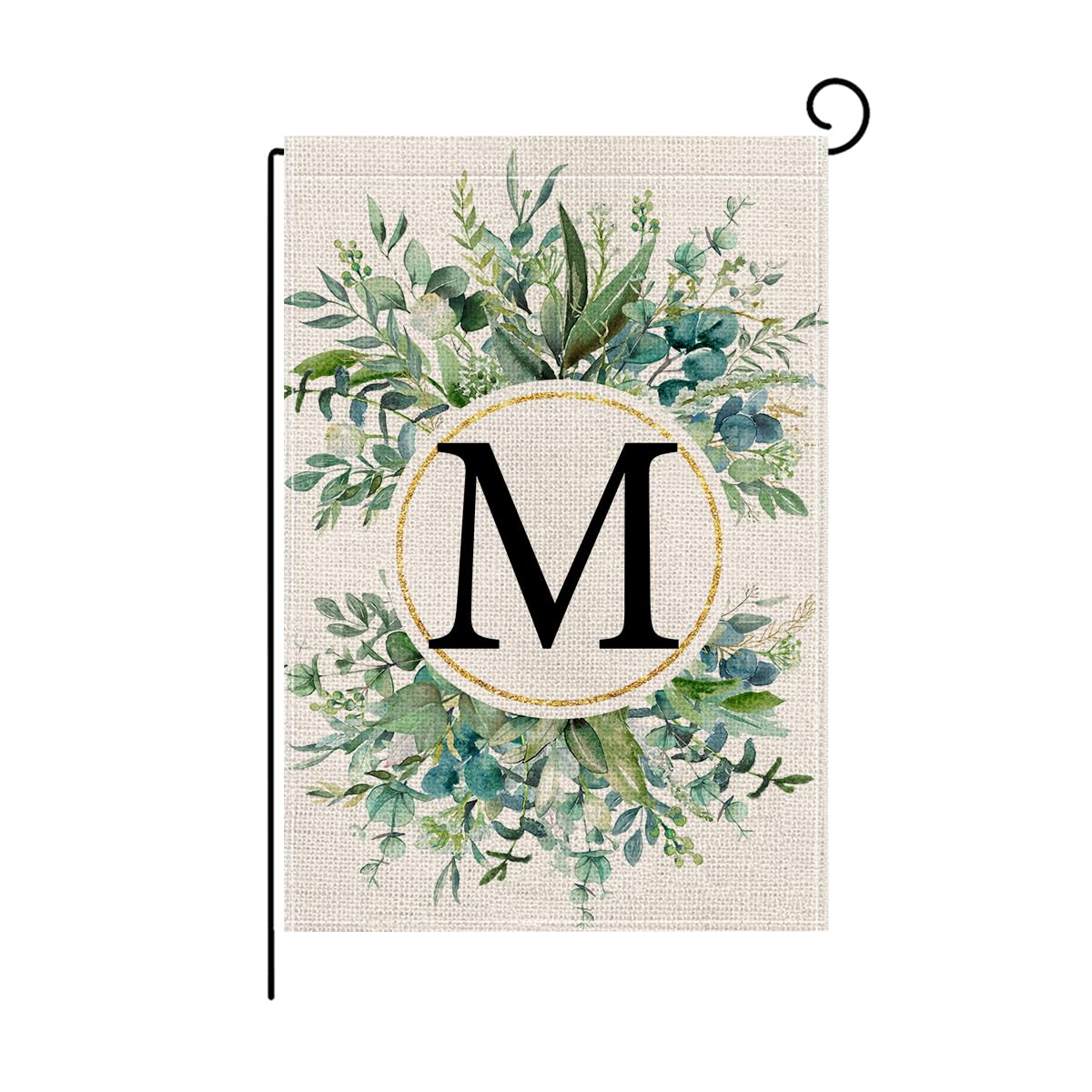 Snapklik.com : Wyooxoo Monogram Letter M Floral Garden Flag 12x18 Inch ...