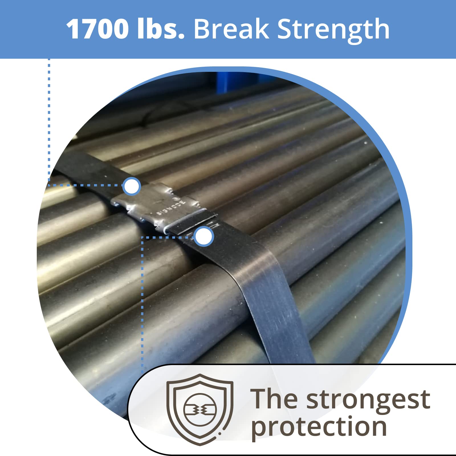 Snapklik.com : PRO 3/4" X 300 Steel Strapping Kit, 1700 Lbs Break ...
