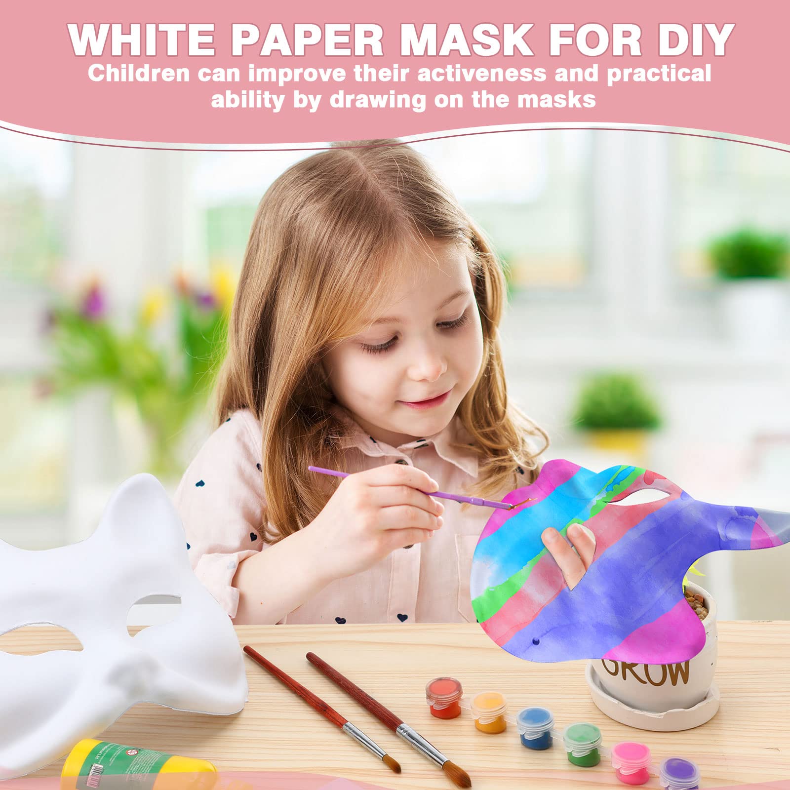 Snapklik.com : Leyndo 24 Pack Paper Mache Masks Half Face White ...