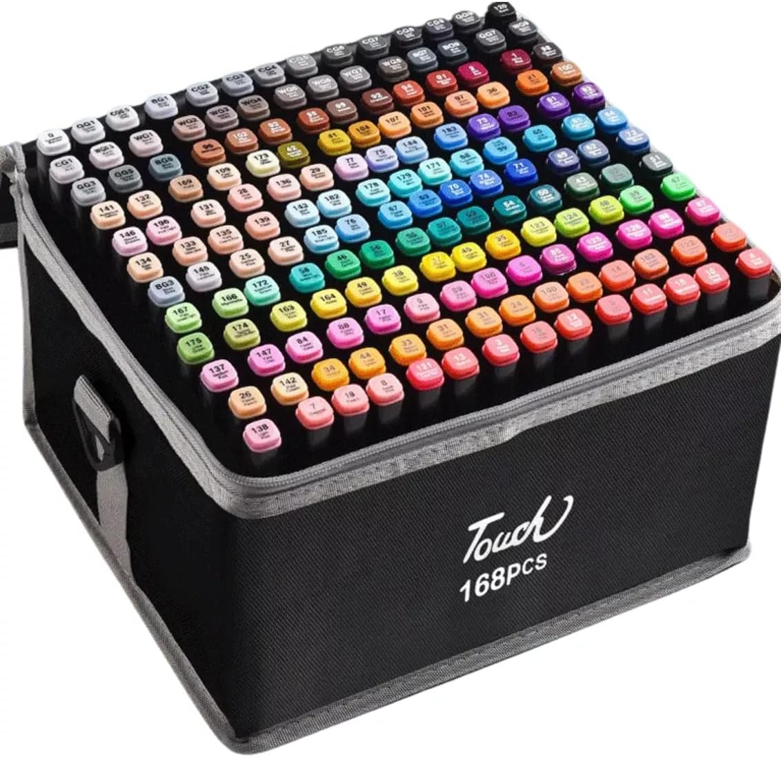 Kit 168 Canetinhas Coloridas Touch 168 Cores Com Ponta Dupla e Estojo ...
