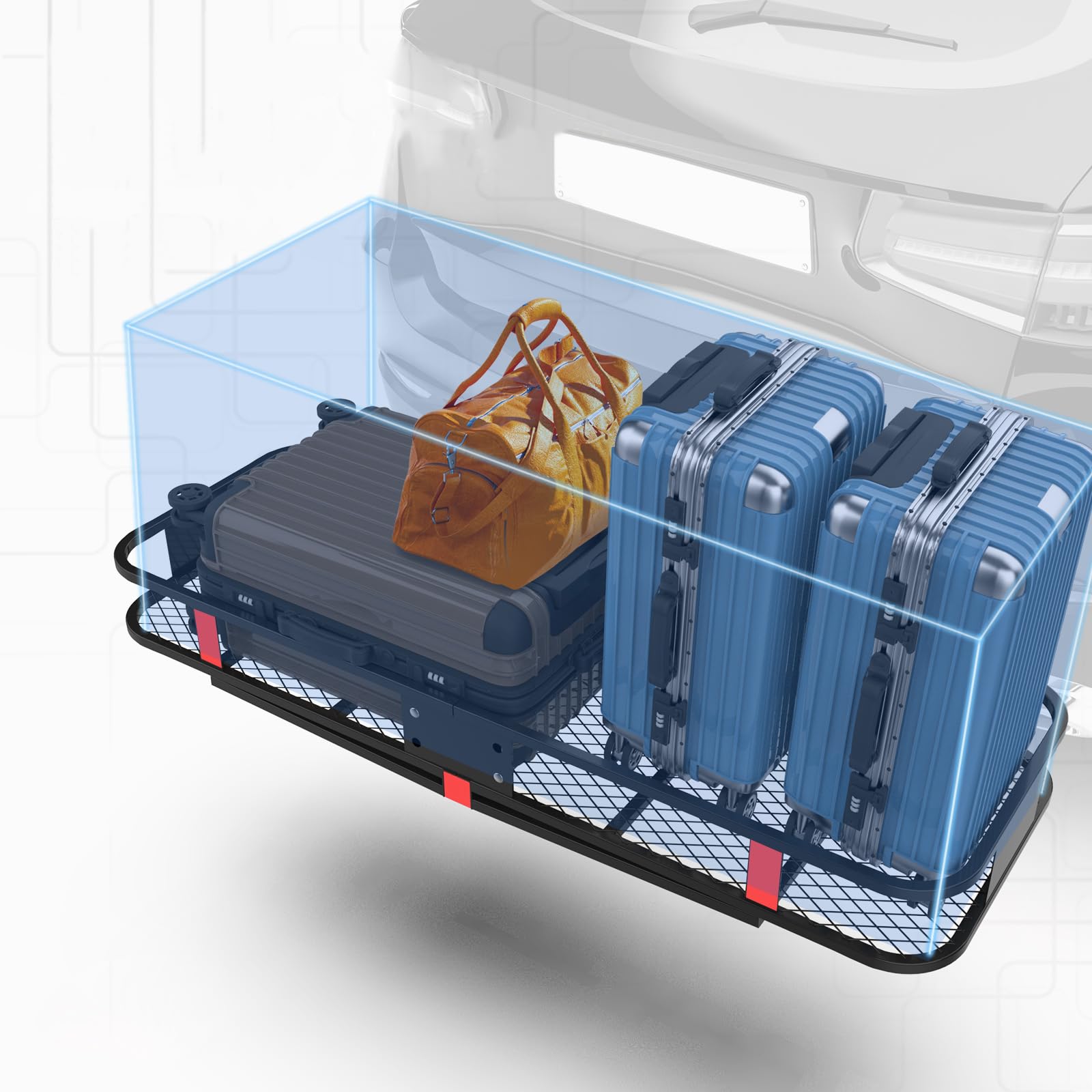 Advwin Heavy Duty Hitch Cargo Carrier, 550LBS/227KG Capacity, Foldable ...