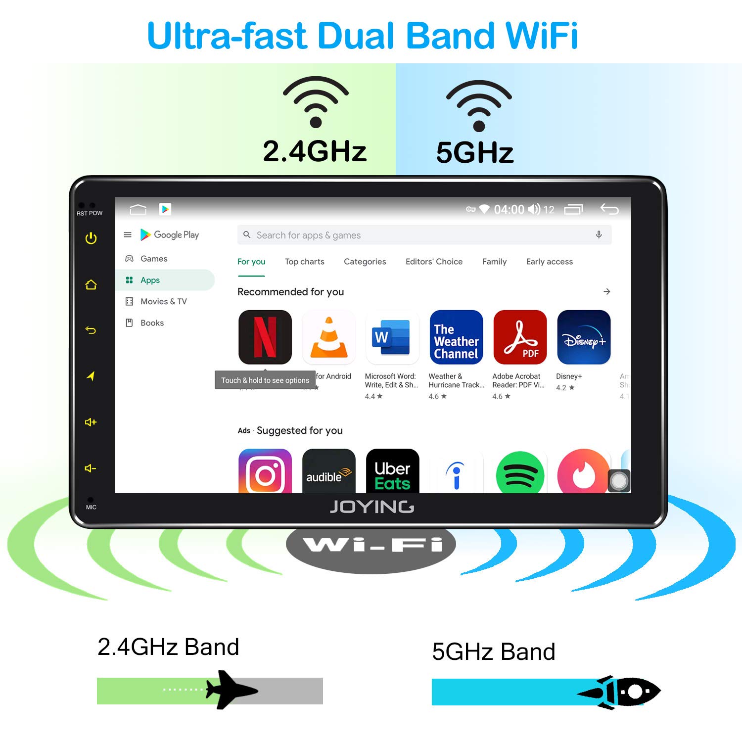 JOYING Android 10 Universal Double Din Car Radio Stereo with 9 Inch IPS ...