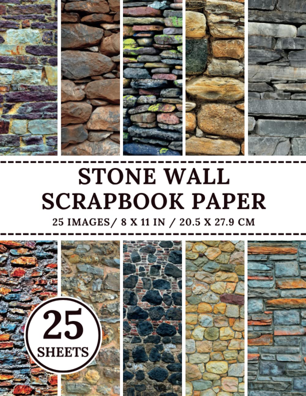 Stone Wall Scrapbook Paper: 25 Double-Sided Sheets For Craft Projects ...