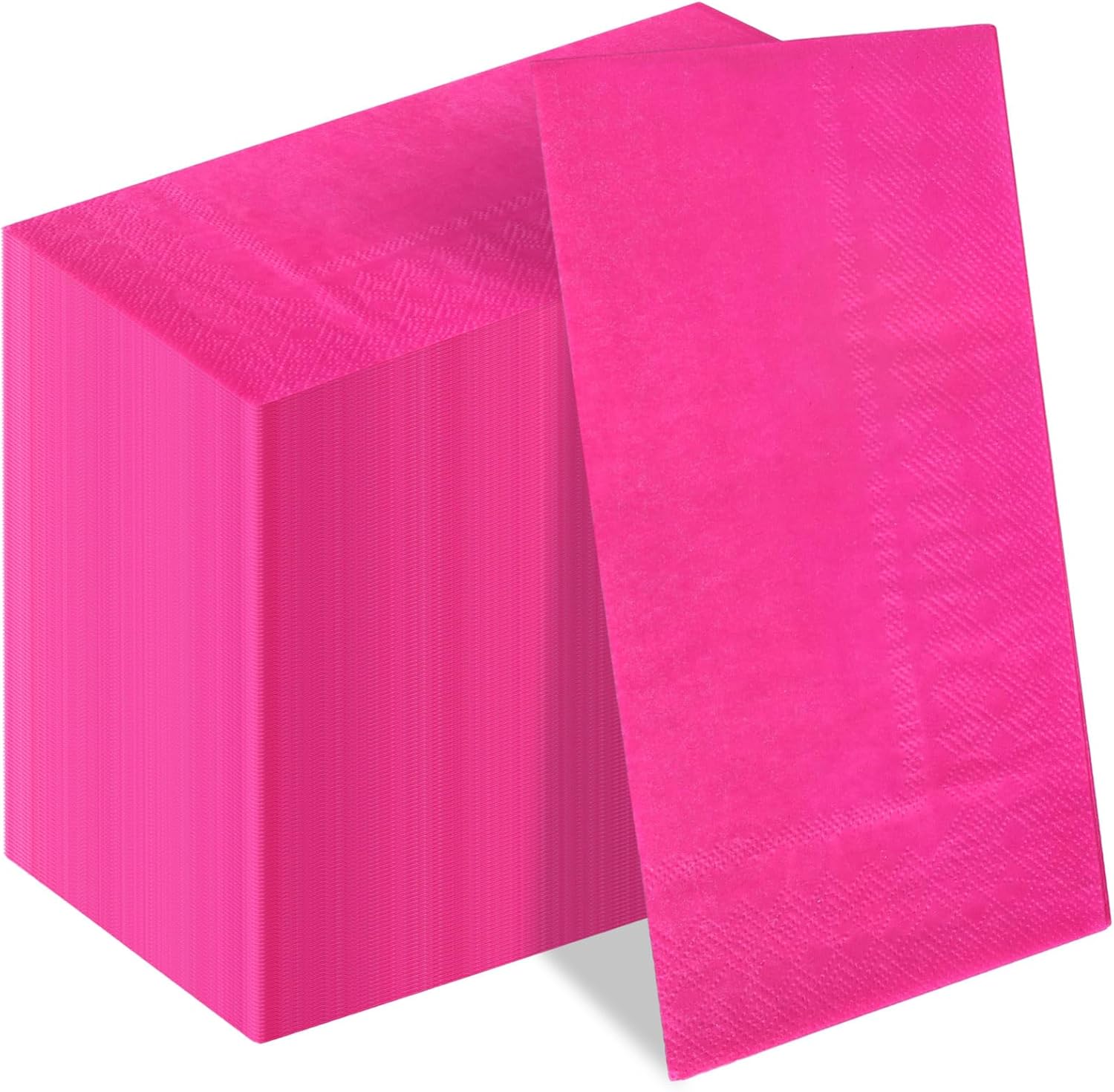 Amazon.com: Whaline 100Pcs Hot Pink Guest Napkins Disposable Paper ...