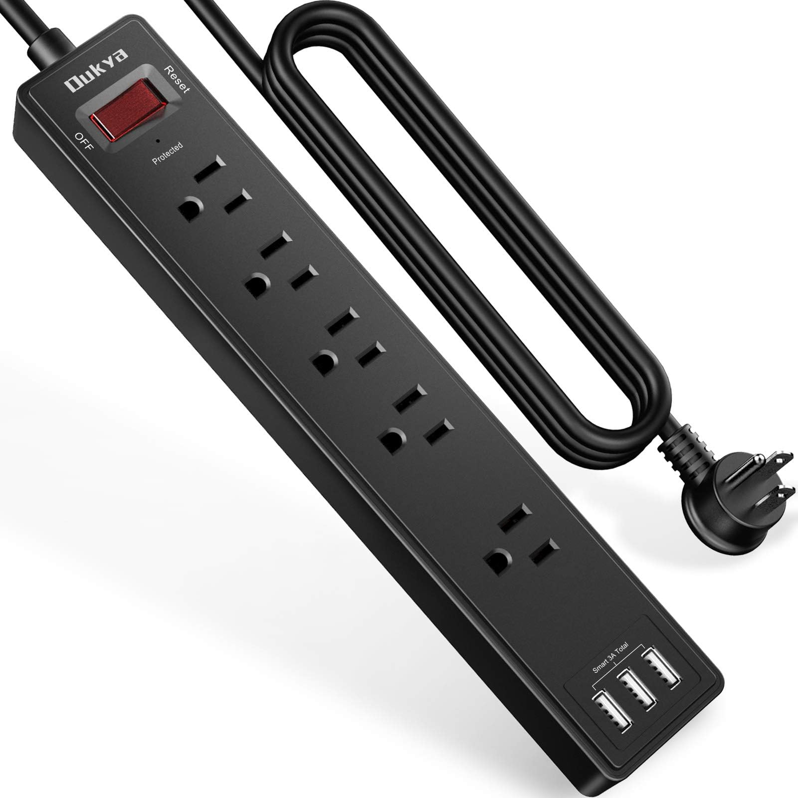 Amazon.com: Woods 41546 Metal Surge Protector with 6 Outlets Lighted ...