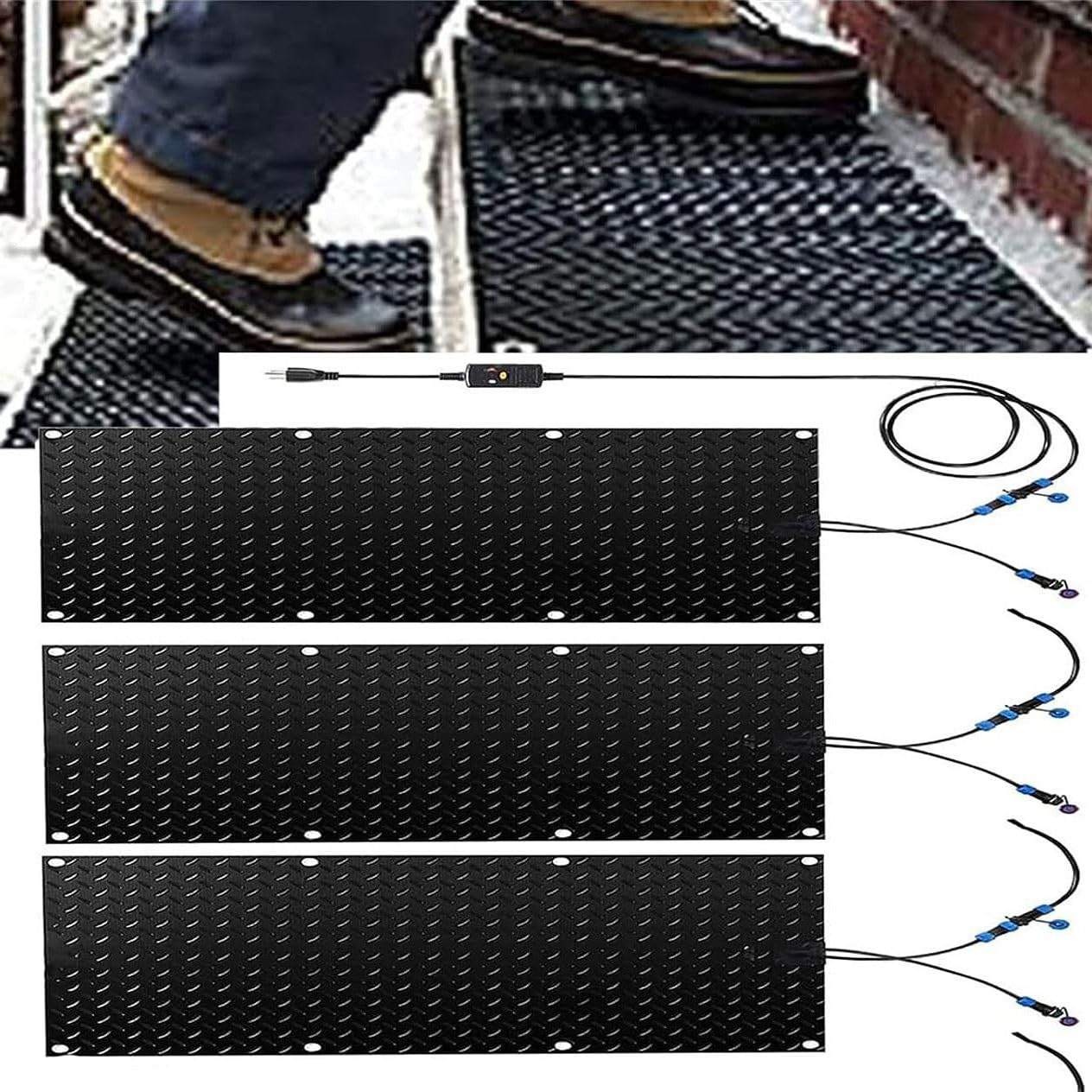 Amazon.com : Heated Snow Melting Mats for Entrances-3/4 Pcs,Heated Snow ...