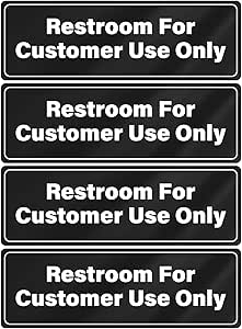Amazon.com: Restroom For Customer Use Only Sign Acrylic 9 x 3 Inches ...