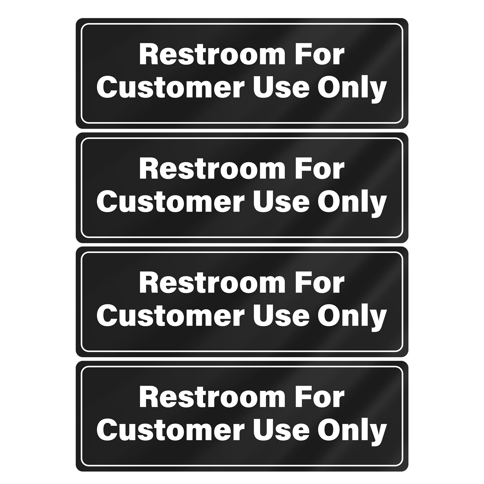 Amazon.com : Restroom For Customer Use Only Sign Acrylic 9 x 3 Inches ...
