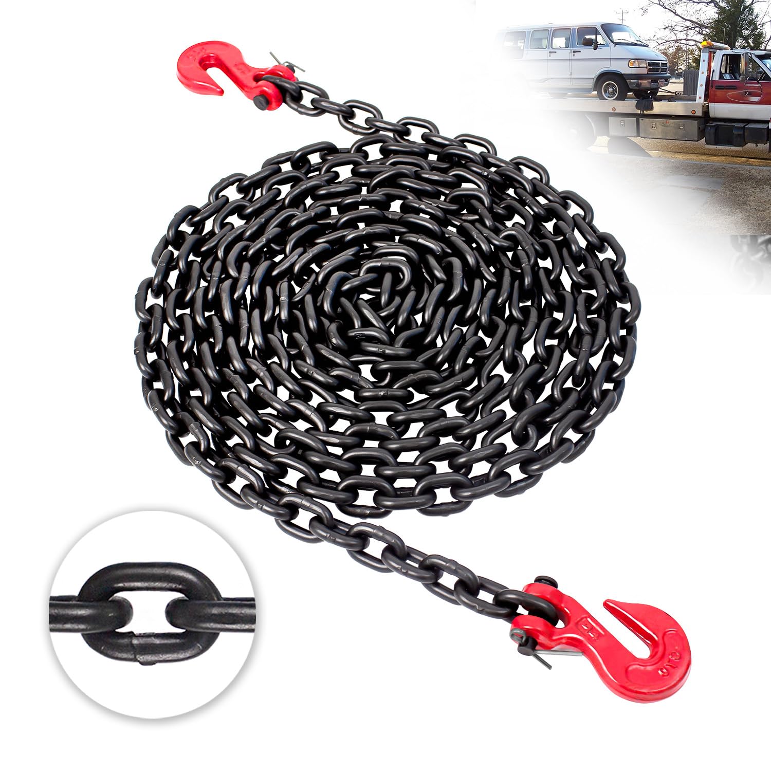 Snapklik.com : TKK G80 Transport Binder Chain 1/4 Inch X 14 Foot 3,300 ...