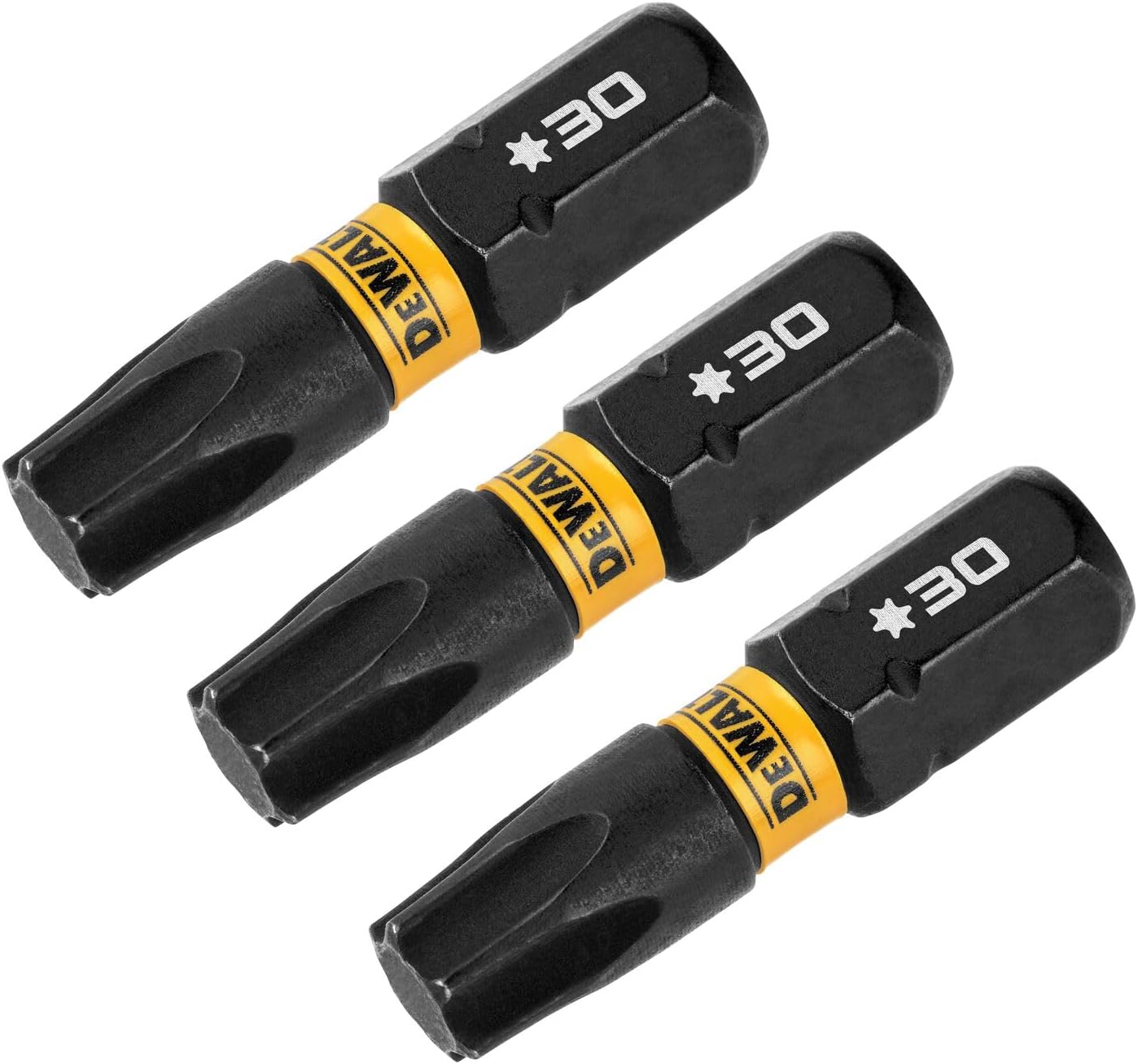 DEWALT FLEXTORQ Torx T30 Bits 3Pk, 1/4 x 1in for Impact Drivers ...